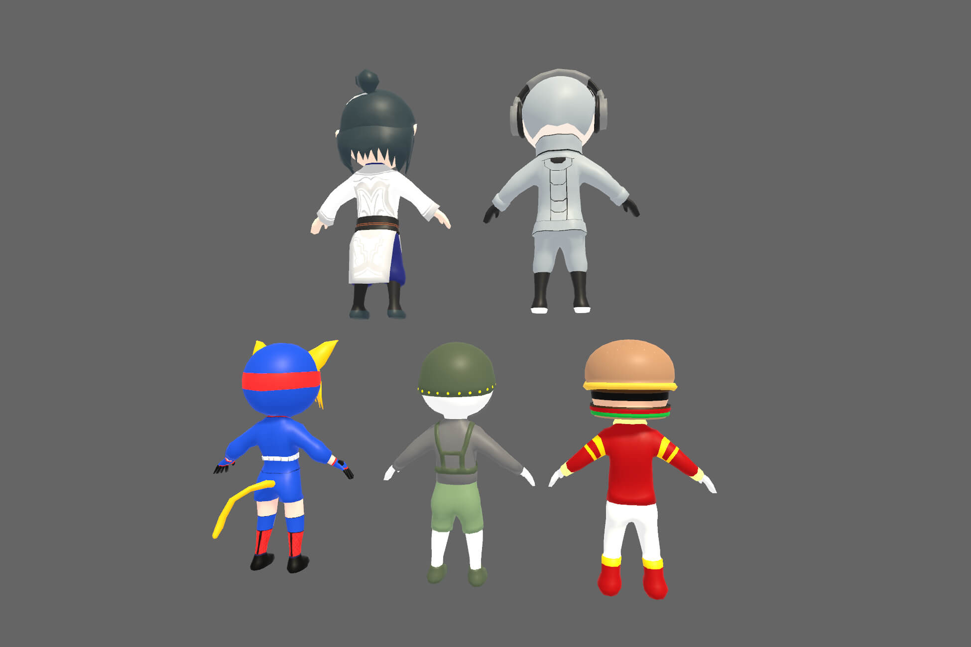 Low Poly 10 Boys - Fantasy Characters Pack 3D Model by Revereel Studio