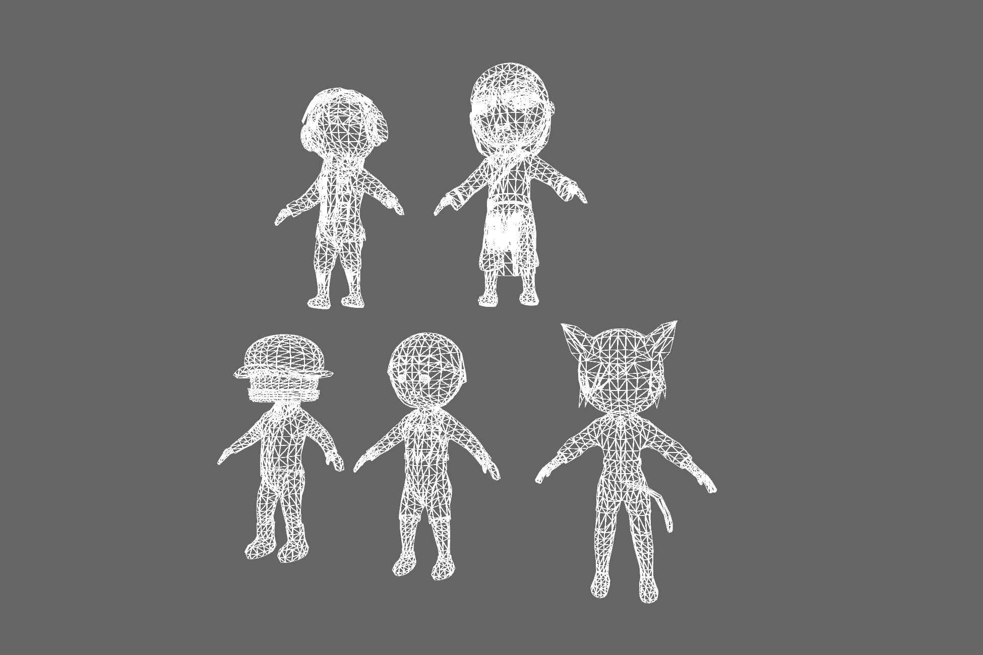 Low Poly 10 Boys - Fantasy Characters Pack 3D Model by Revereel Studio