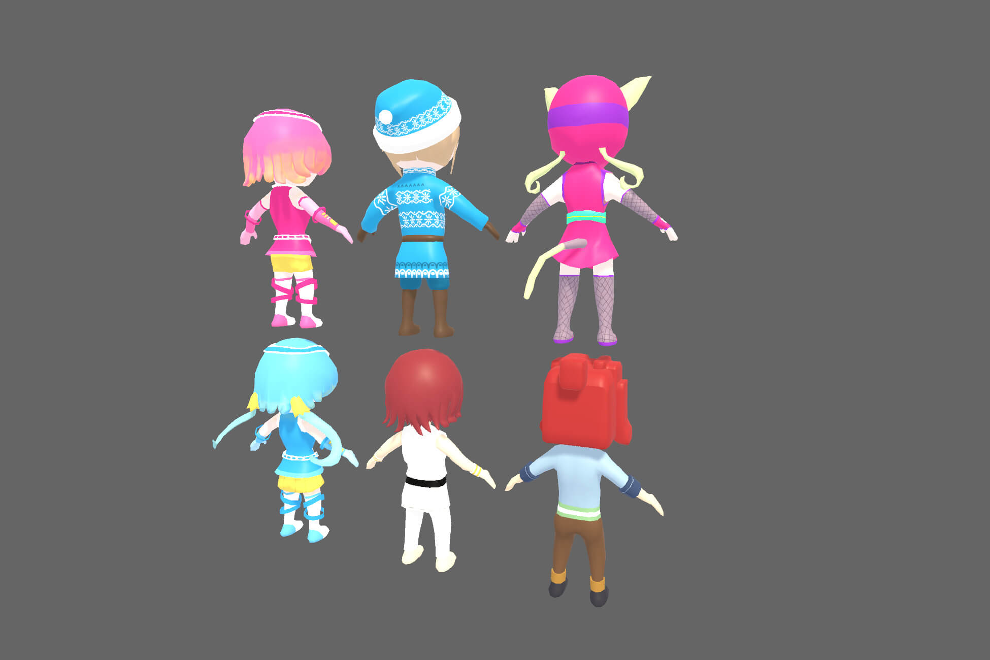 Low Poly 12 Girls - Fantasy Characters Pack 3D Model by Revereel Studio