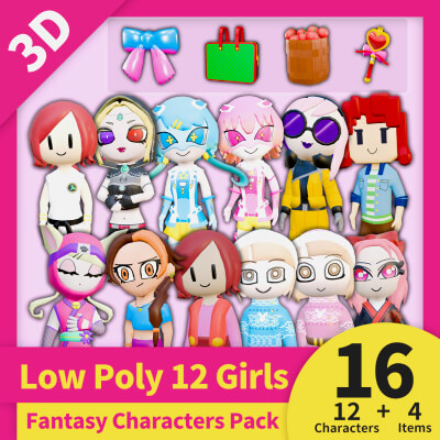 Low Poly Sci-Fi Hero - Fantasy Characters Pack 3D Model by Revereel Studio