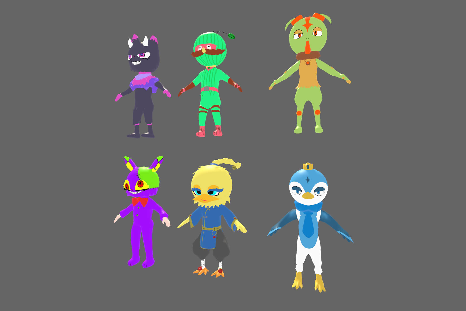 Low Poly 16 Casual Monsters - Fantasy Characters Pack 3D Model by ...
