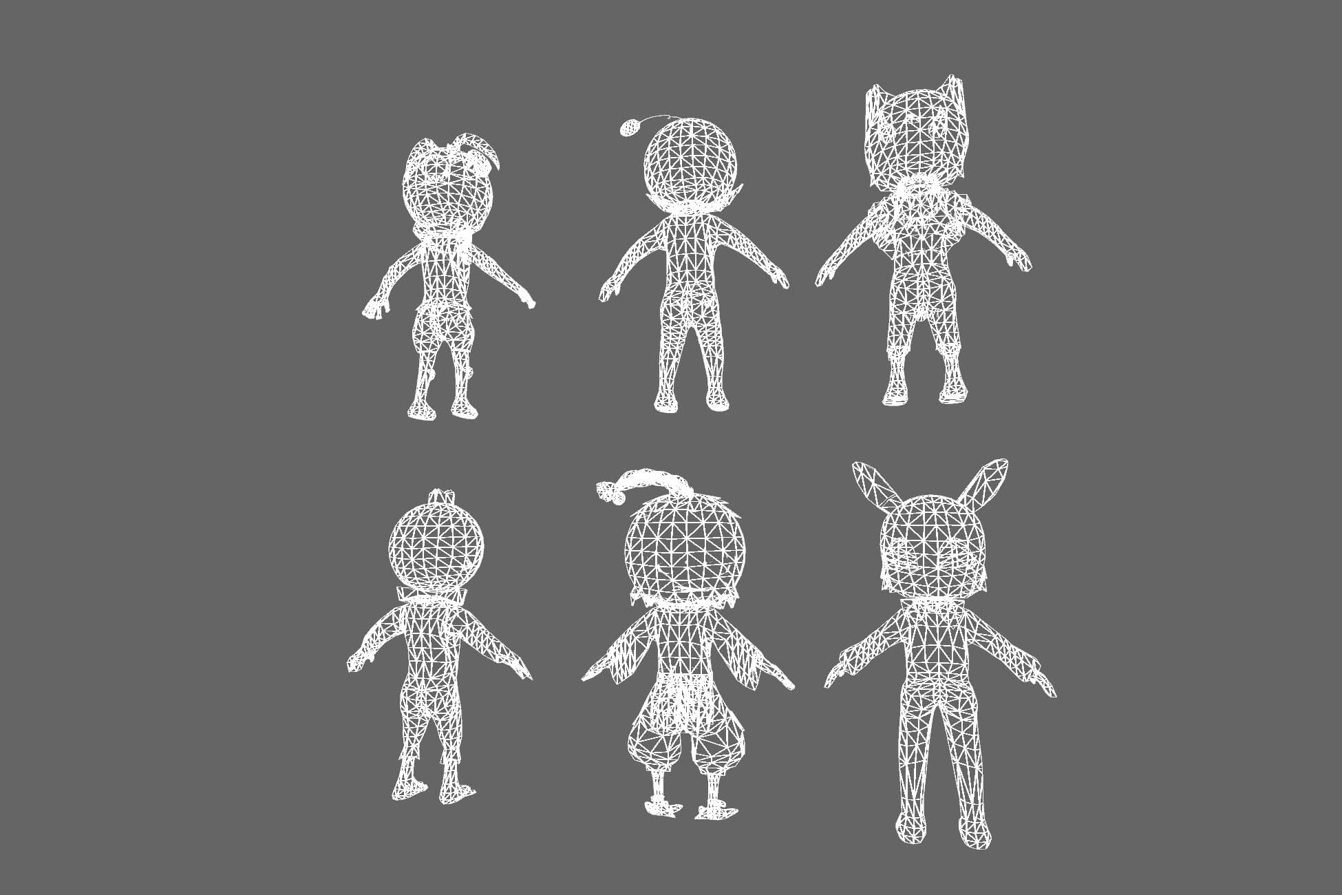 Low Poly 16 Casual Monsters - Fantasy Characters Pack 3D Model by ...