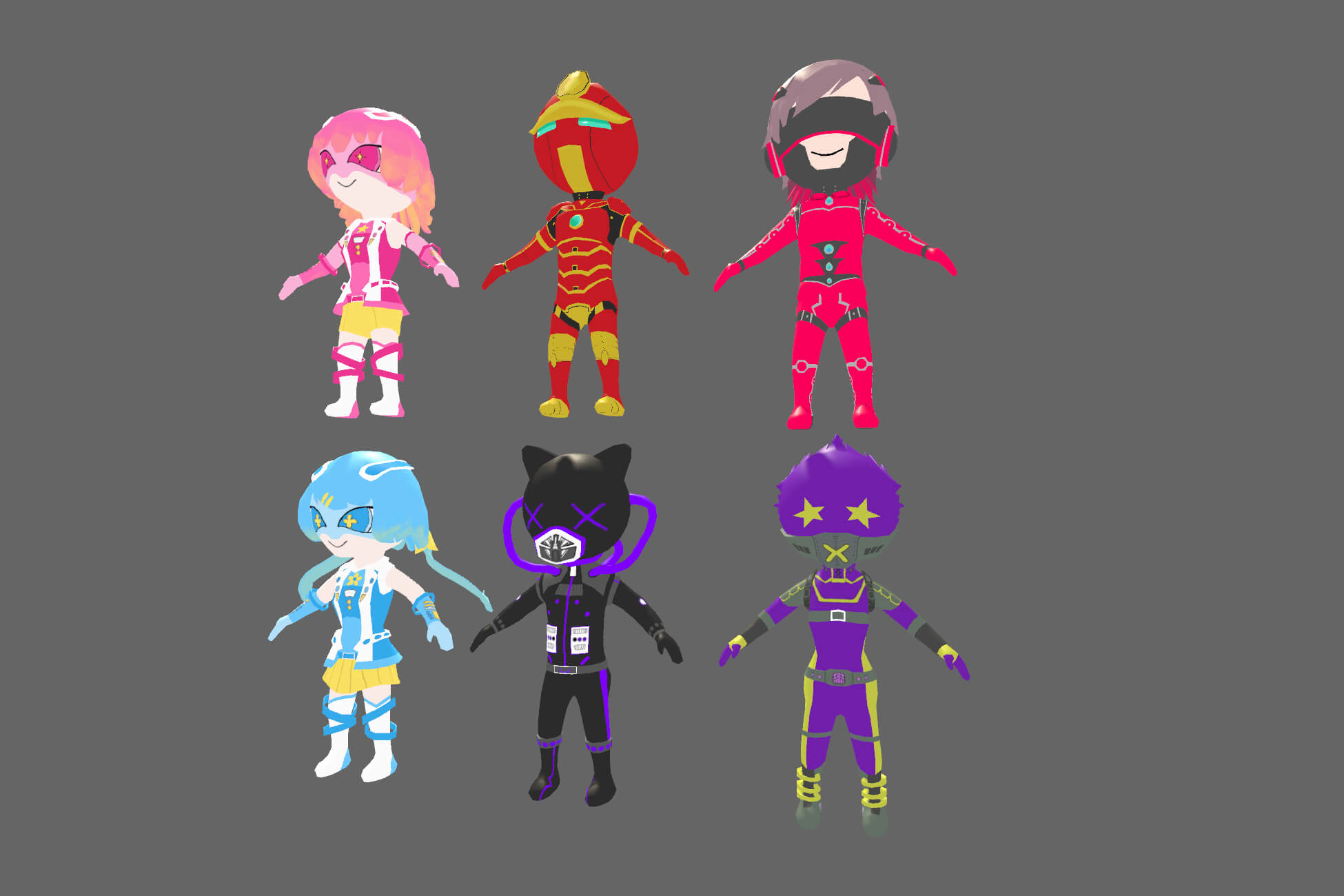 Low Poly 16 Heros - Fantasy Characters Pack 3D Model by Revereel Studio