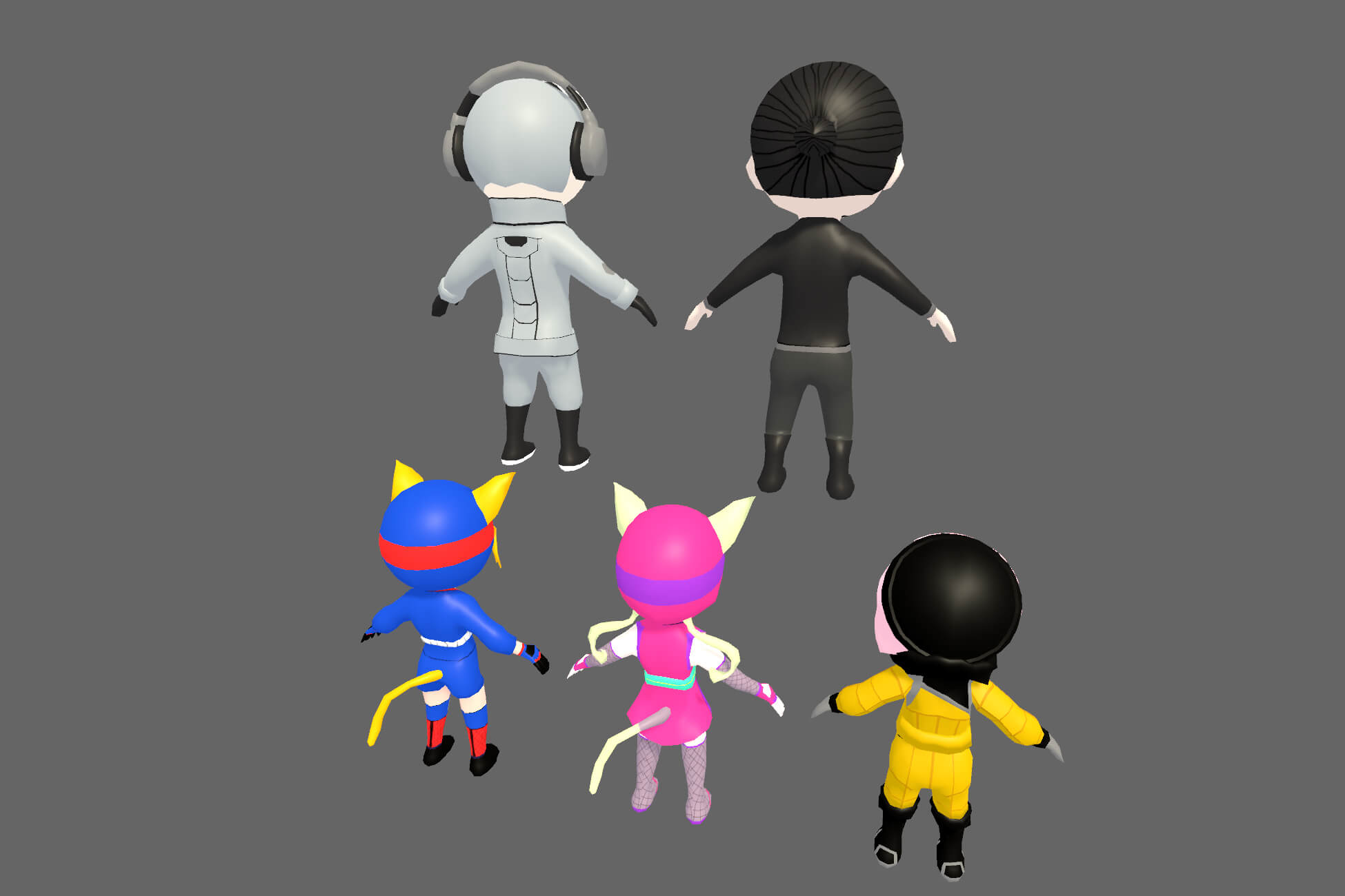 Low Poly 16 Heros - Fantasy Characters Pack 3D Model by Revereel Studio