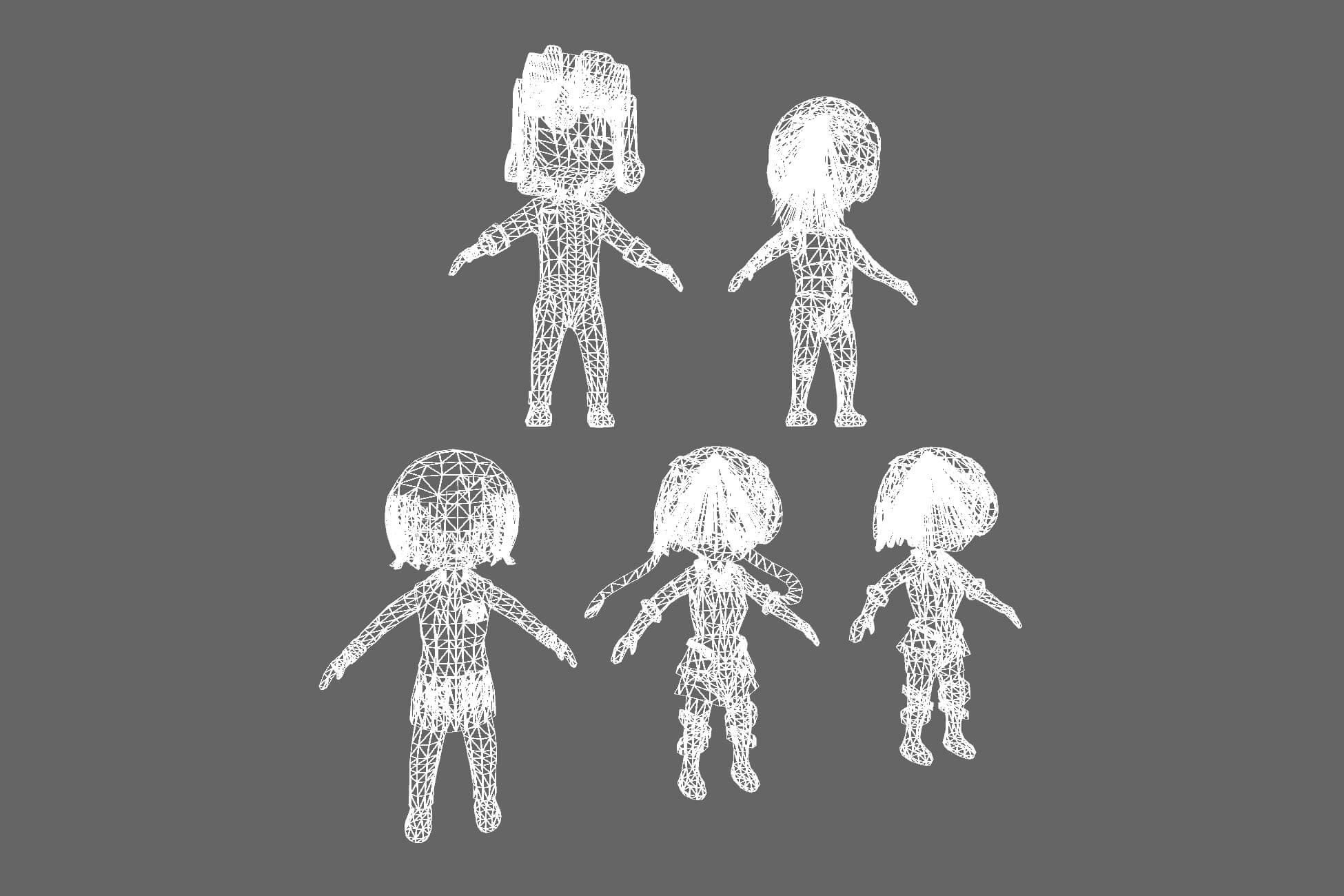 Low Poly 20 Casual Humanoids - Fantasy Characters Pack 3D Model by ...
