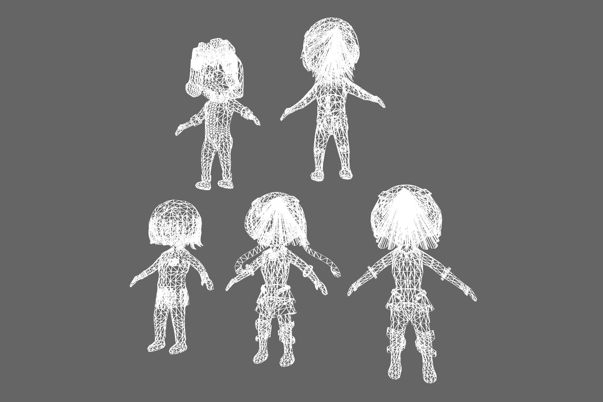 Low Poly 20 Casual Humanoids - Fantasy Characters Pack 3D Model by ...