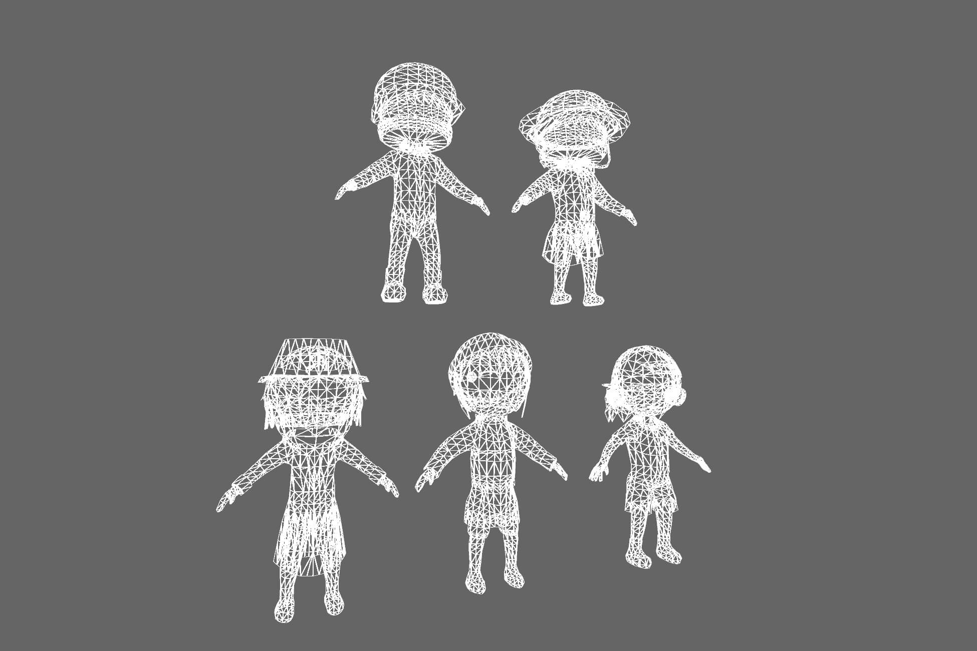 Low Poly 20 Casual Humanoids - Fantasy Characters Pack 3D Model by ...