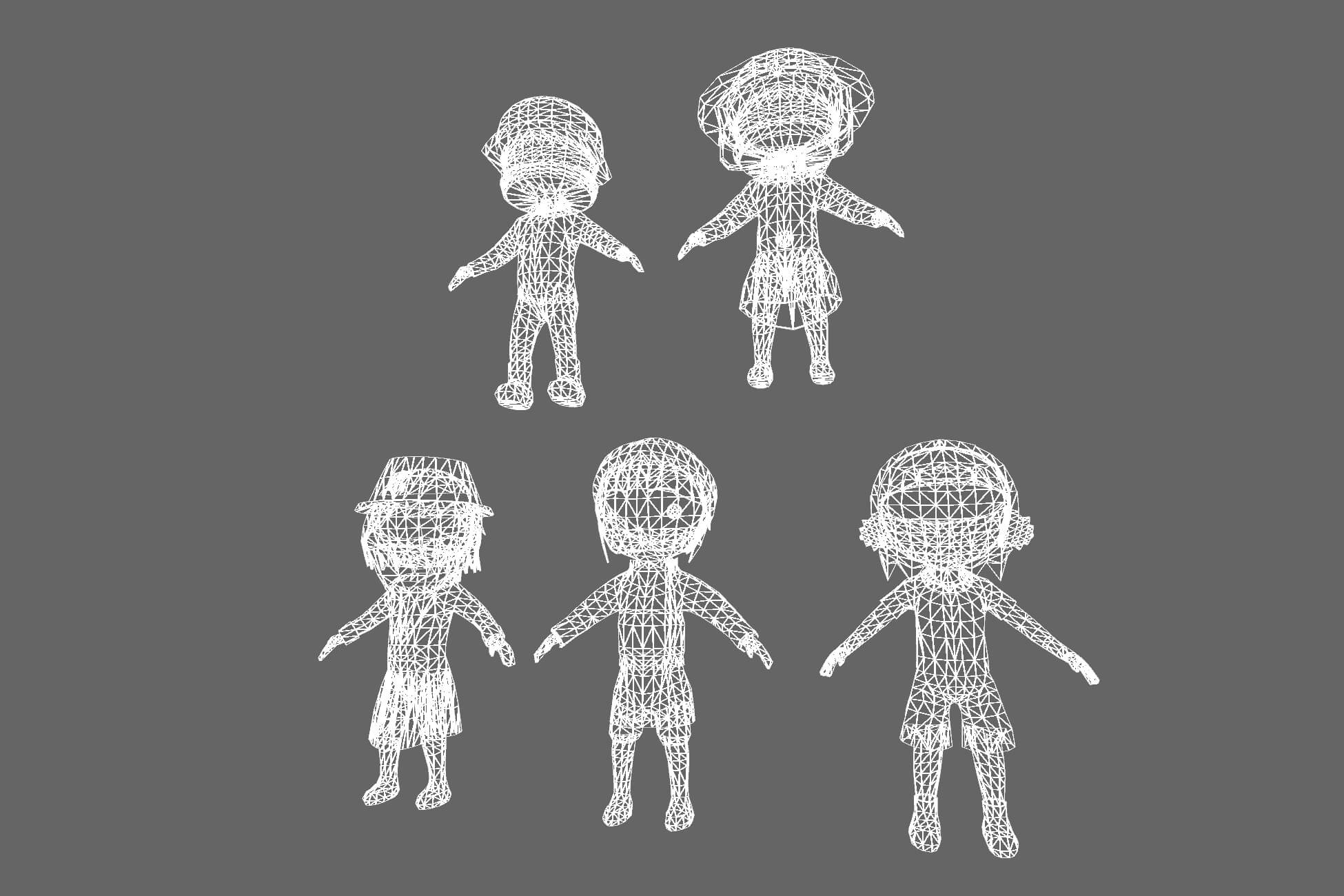 Low Poly 20 Casual Humanoids - Fantasy Characters Pack 3D Model by ...