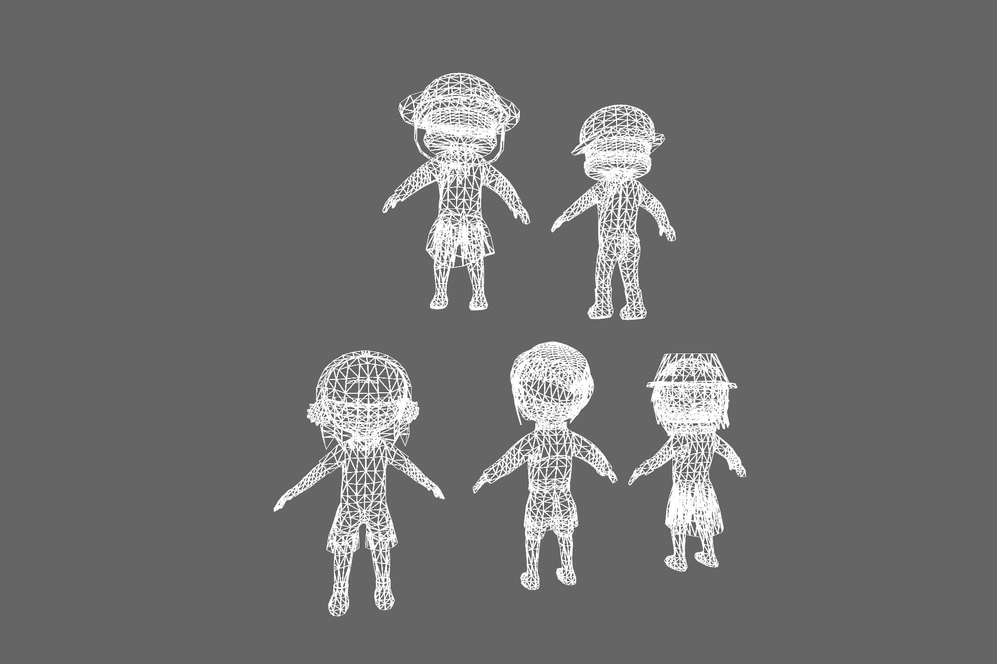 Low Poly 20 Casual Humanoids - Fantasy Characters Pack 3D Model by ...