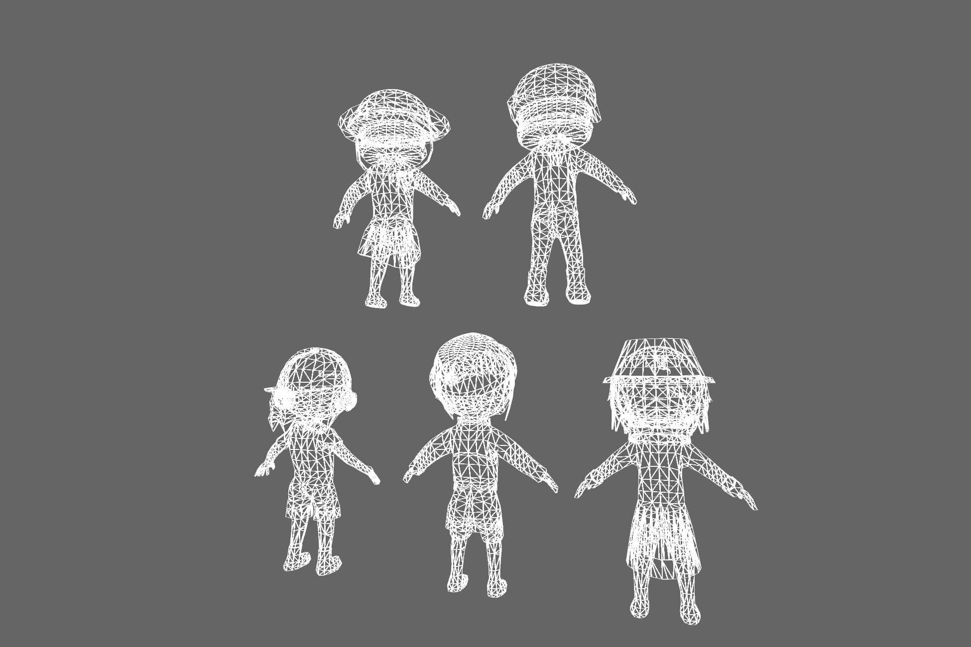 Low Poly 20 Casual Humanoids - Fantasy Characters Pack 3D Model by ...