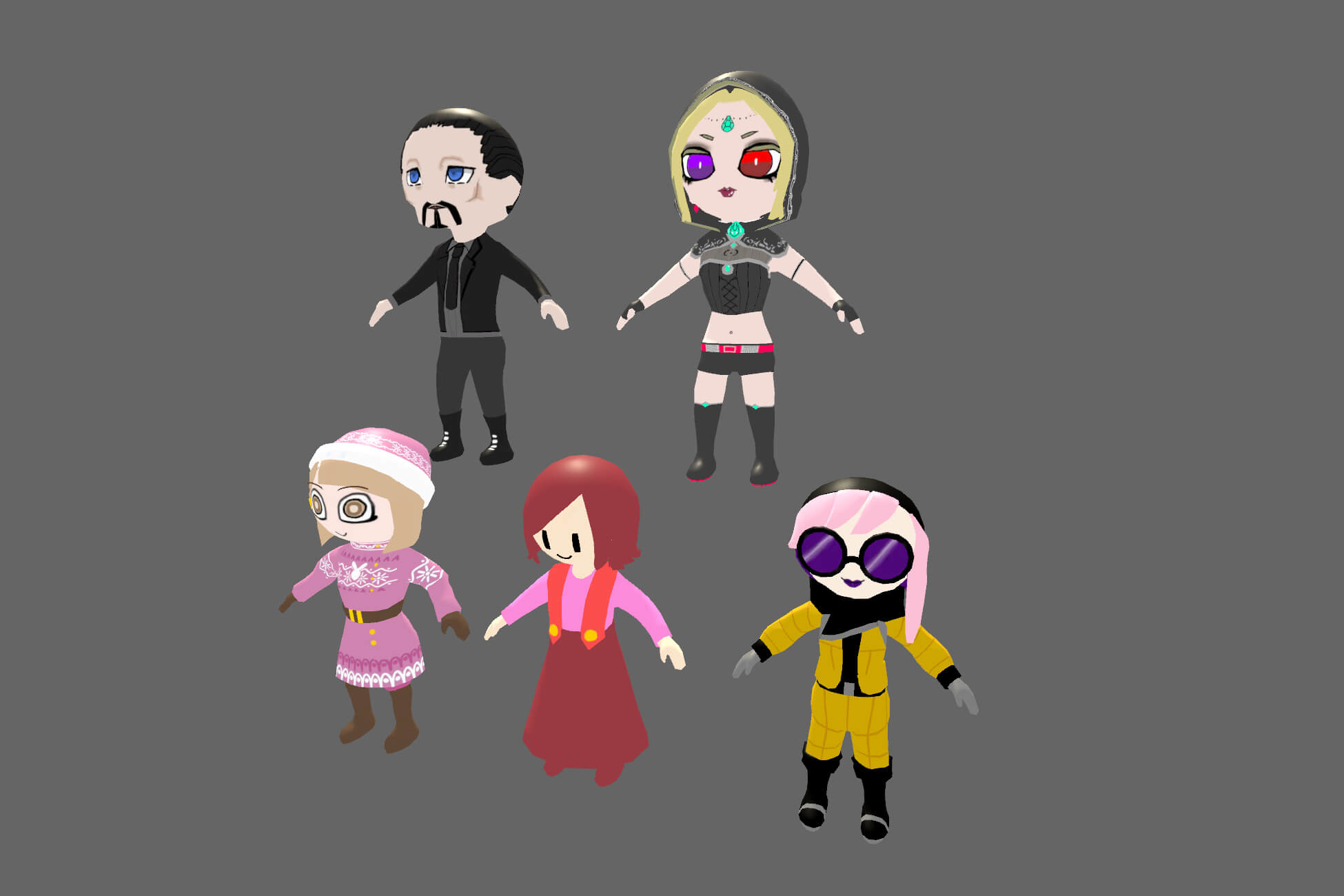 Low Poly 20 Casual Humanoids - Fantasy Characters Pack 3D Model by ...