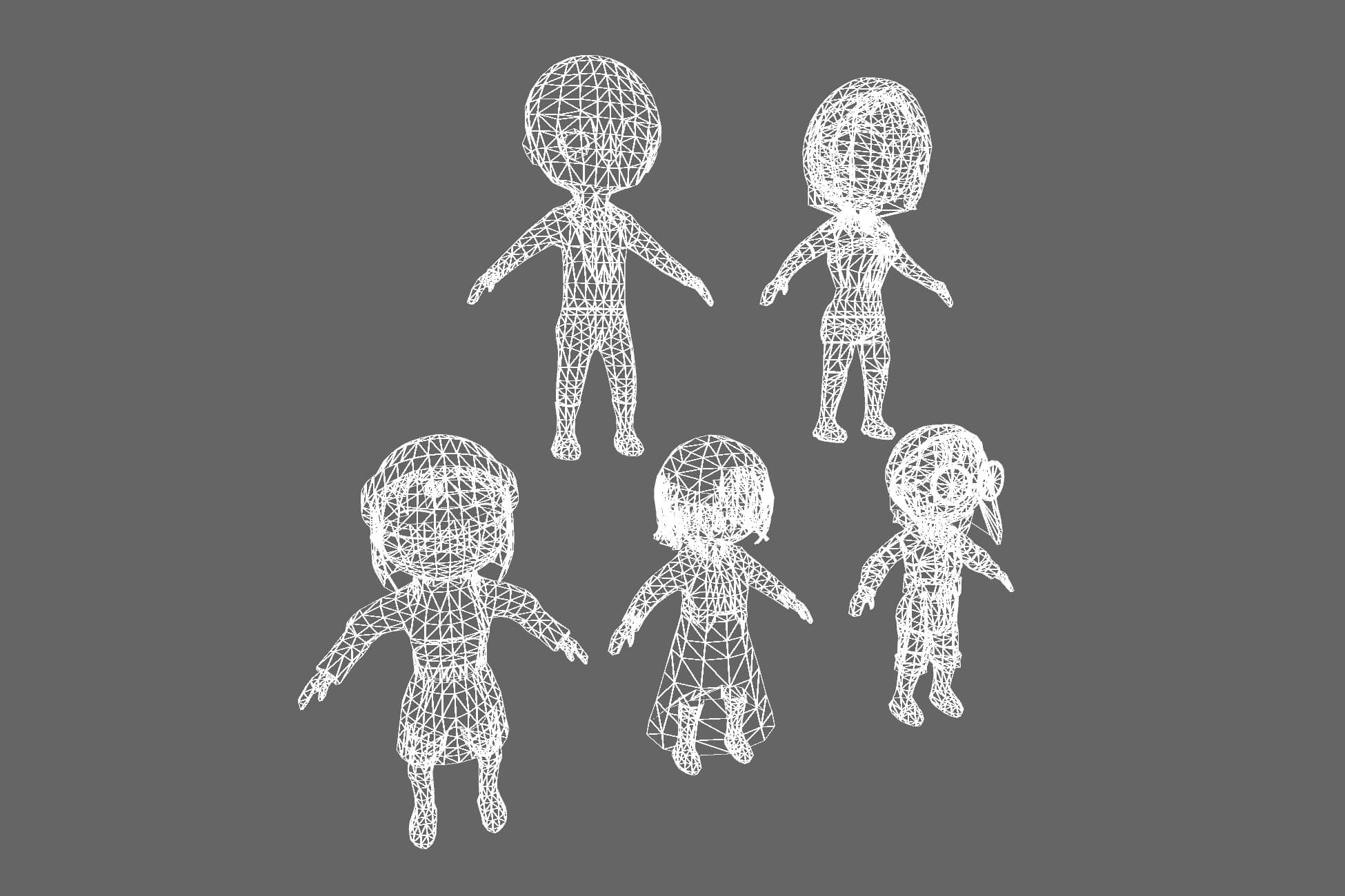 Low Poly 20 Casual Humanoids - Fantasy Characters Pack 3D Model by ...