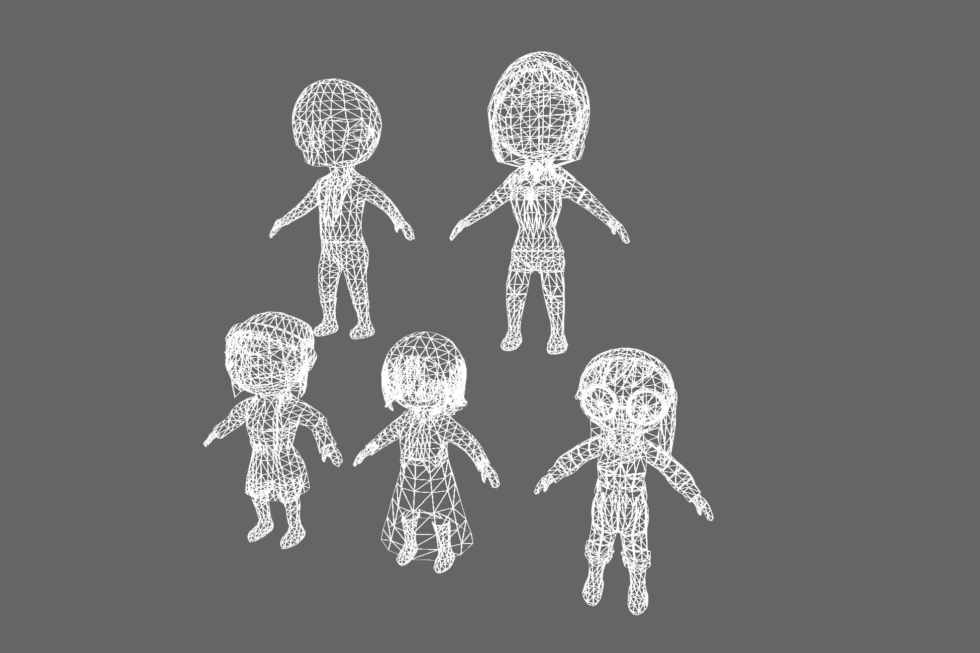 Low Poly 20 Casual Humanoids - Fantasy Characters Pack 3D Model by ...