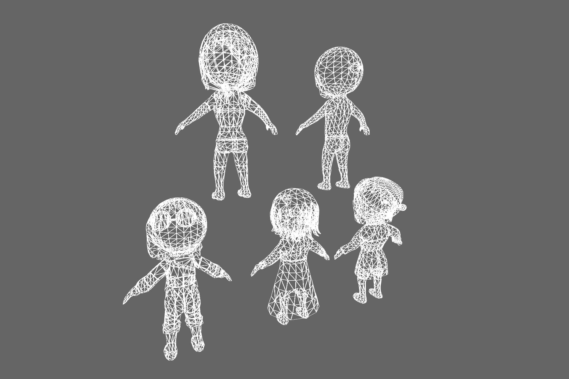 Low Poly 20 Casual Humanoids - Fantasy Characters Pack 3D Model by ...