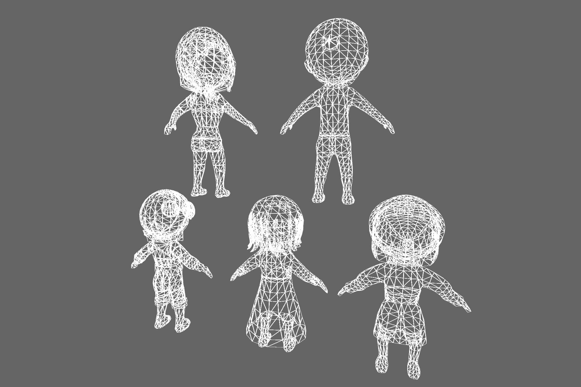 Low Poly 20 Casual Humanoids - Fantasy Characters Pack 3D Model by ...