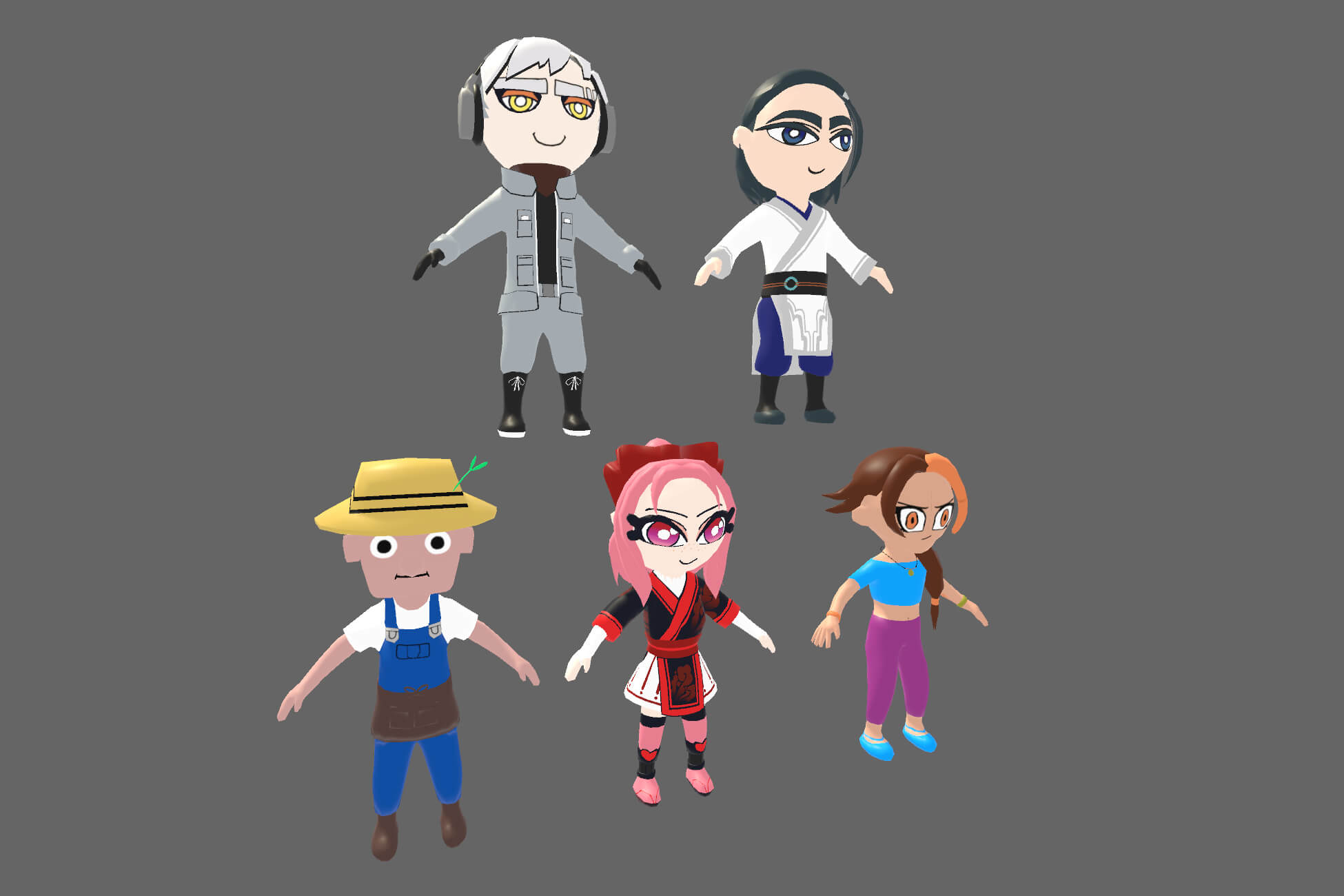 Low Poly 20 Casual Humanoids - Fantasy Characters Pack 3D Model by ...