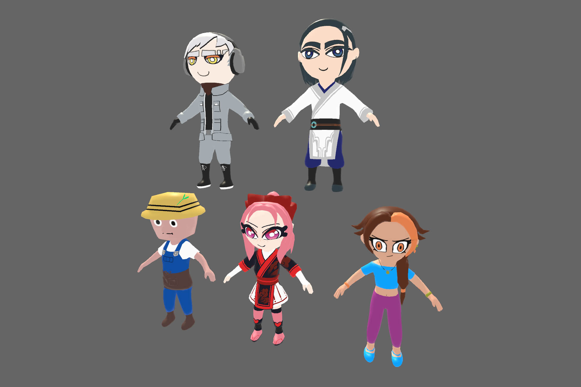 Low Poly 20 Casual Humanoids - Fantasy Characters Pack 3D Model by ...