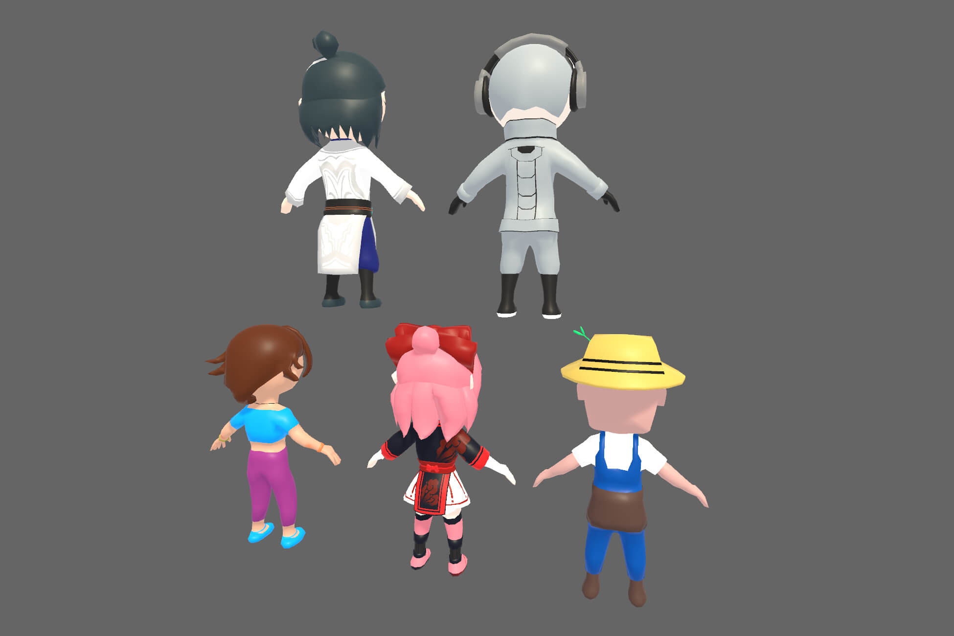 Low Poly 20 Casual Humanoids - Fantasy Characters Pack 3D Model by ...