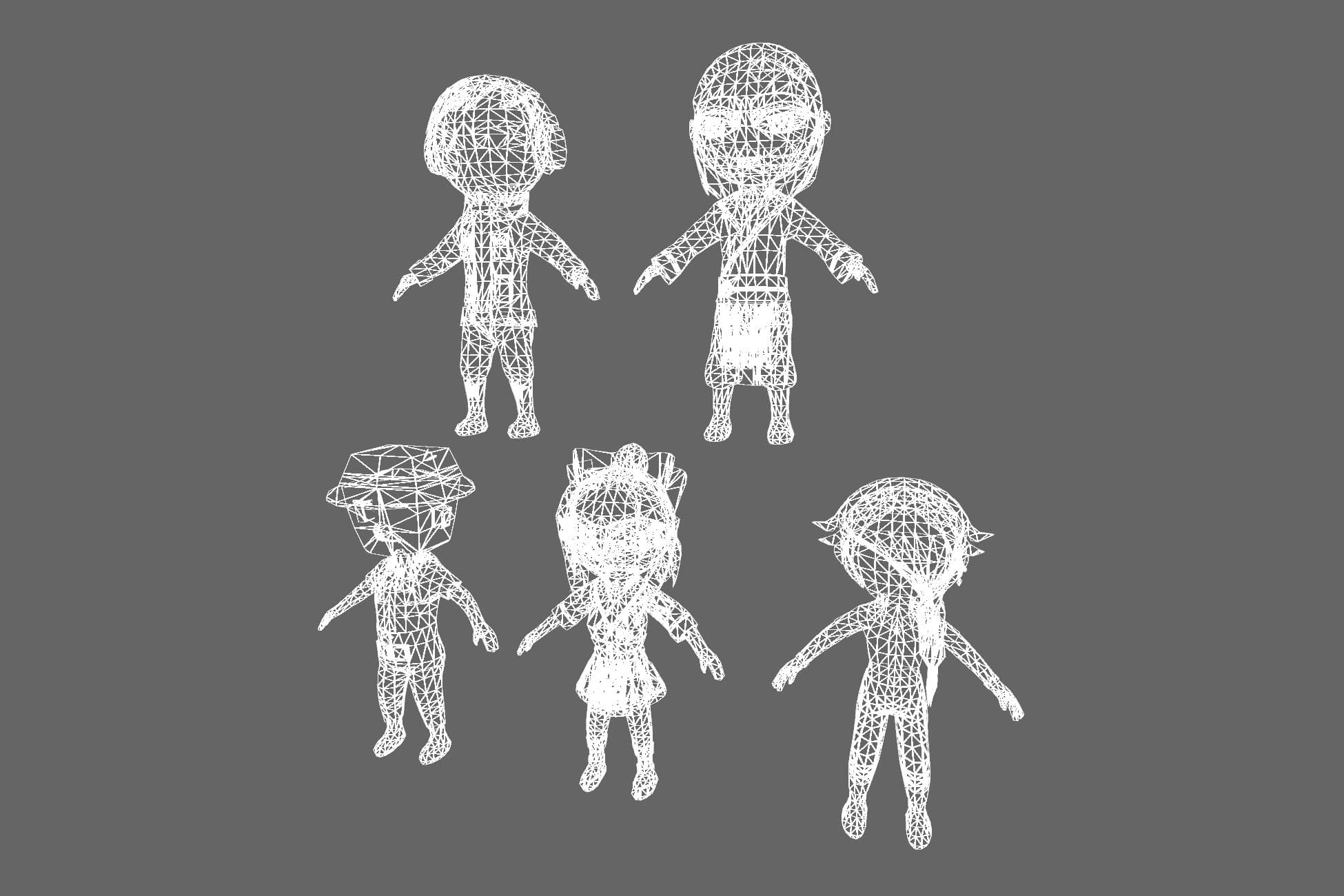 Low Poly 20 Casual Humanoids - Fantasy Characters Pack 3D Model by ...