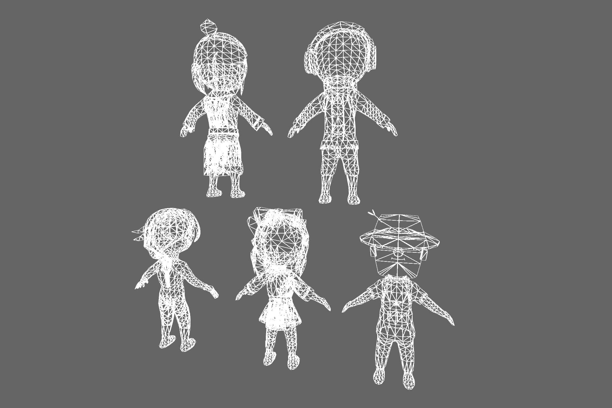 Low Poly 20 Casual Humanoids - Fantasy Characters Pack 3D Model by ...