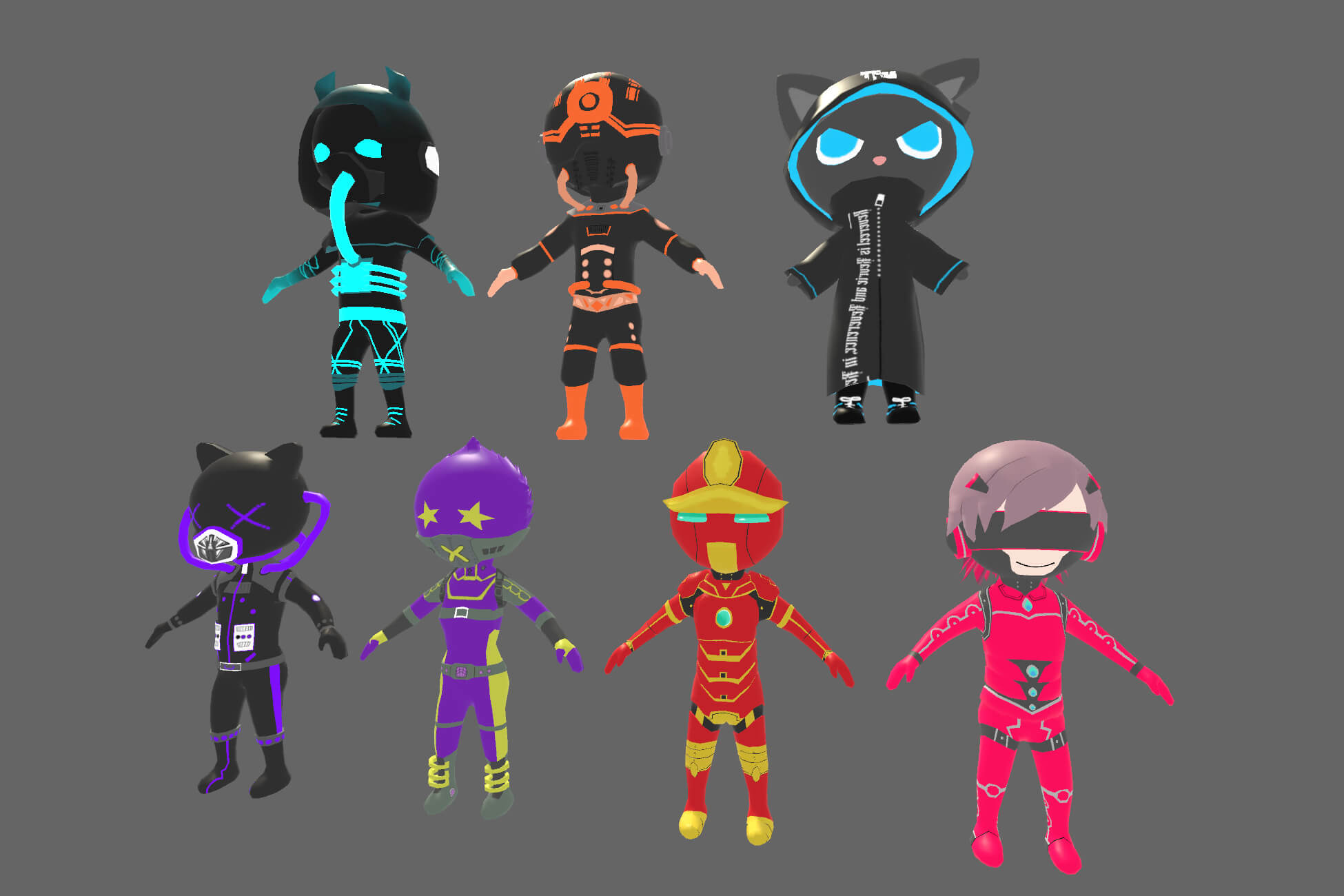 Low Poly 7 Sci-Fi Heros - Fantasy Characters Pack 3D Model by Revereel ...