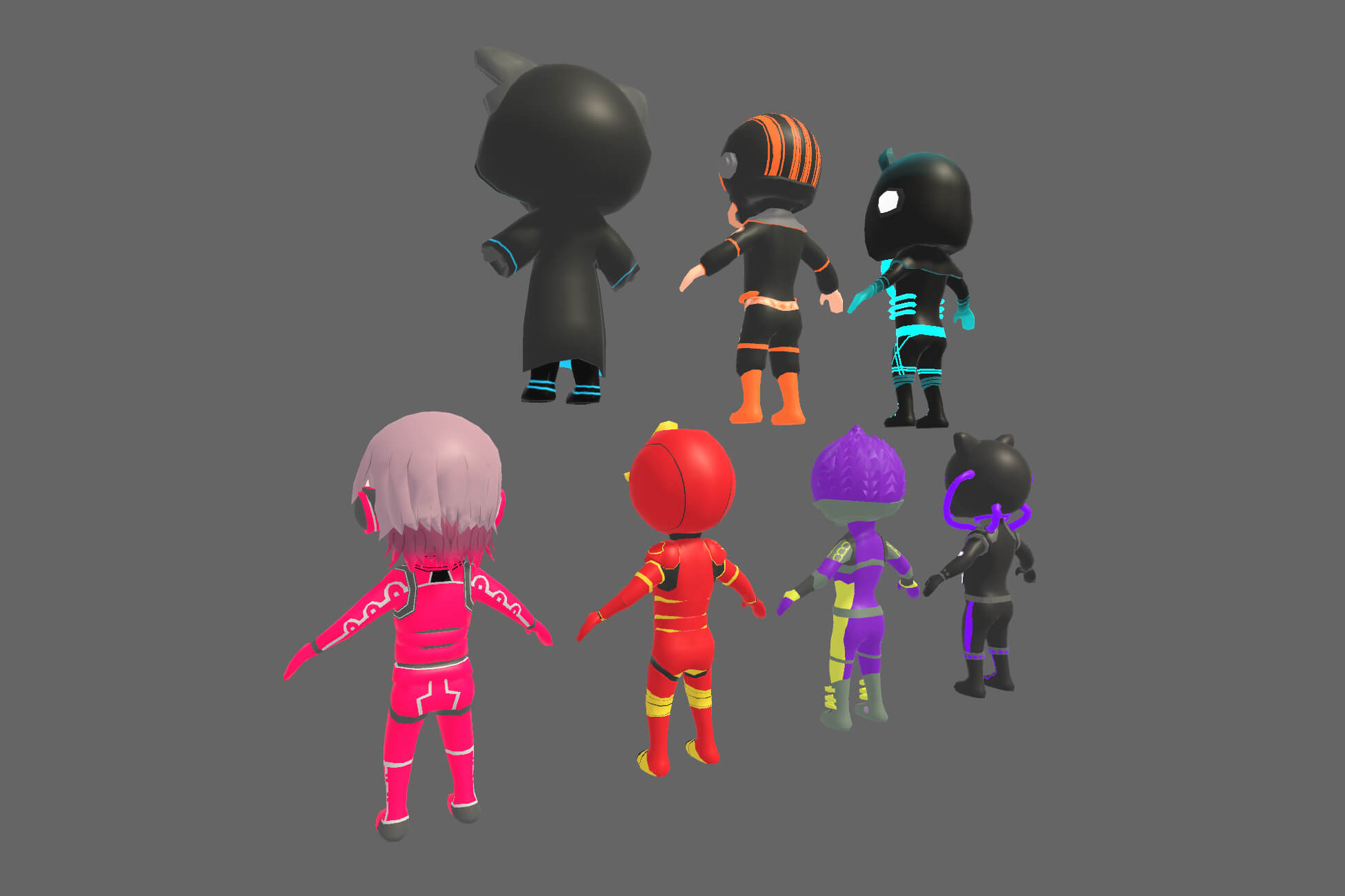 Low Poly 7 Sci-Fi Heros - Fantasy Characters Pack 3D Model by Revereel ...