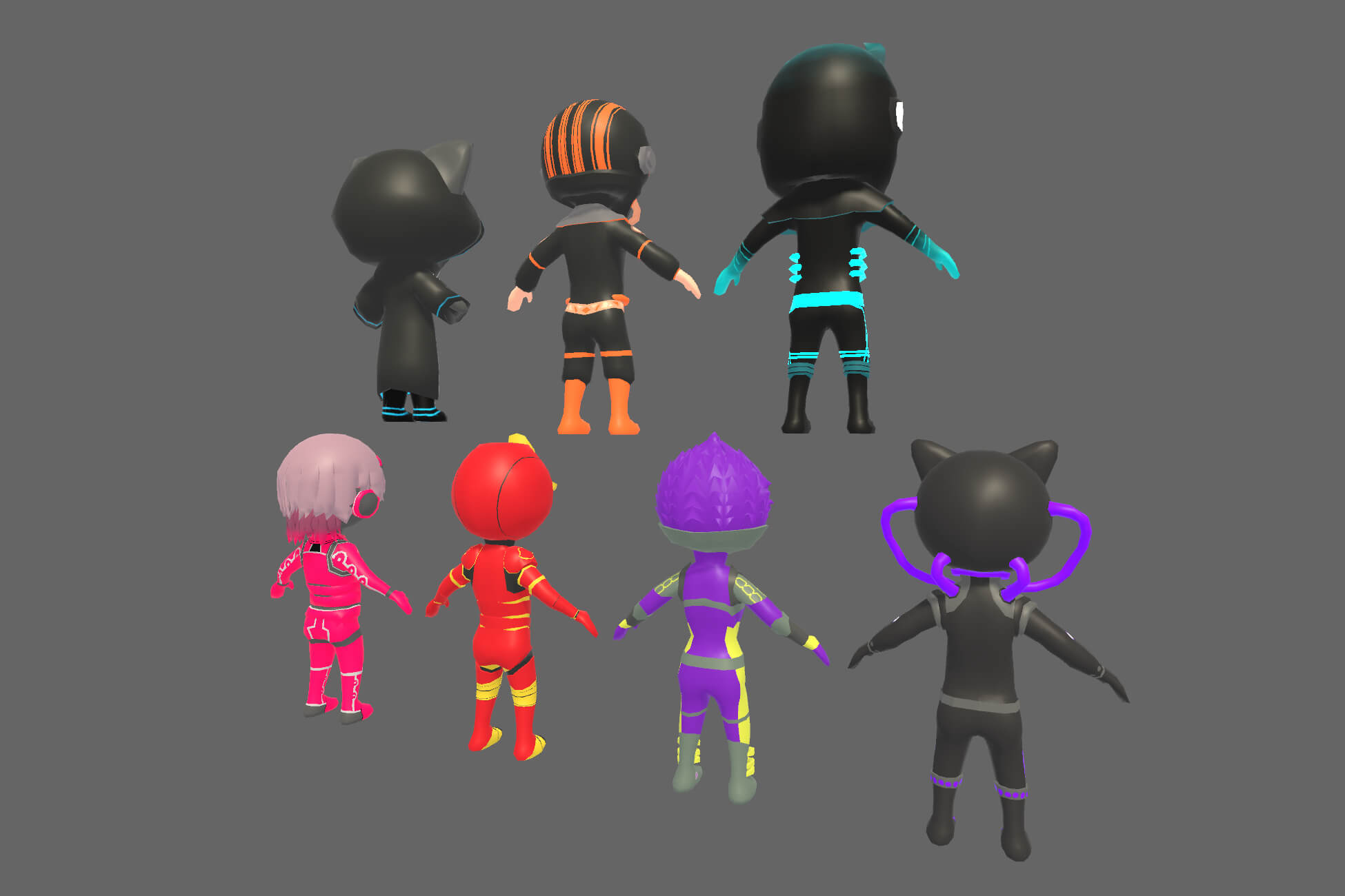 Low Poly 7 Sci-Fi Heros - Fantasy Characters Pack 3D Model by Revereel ...