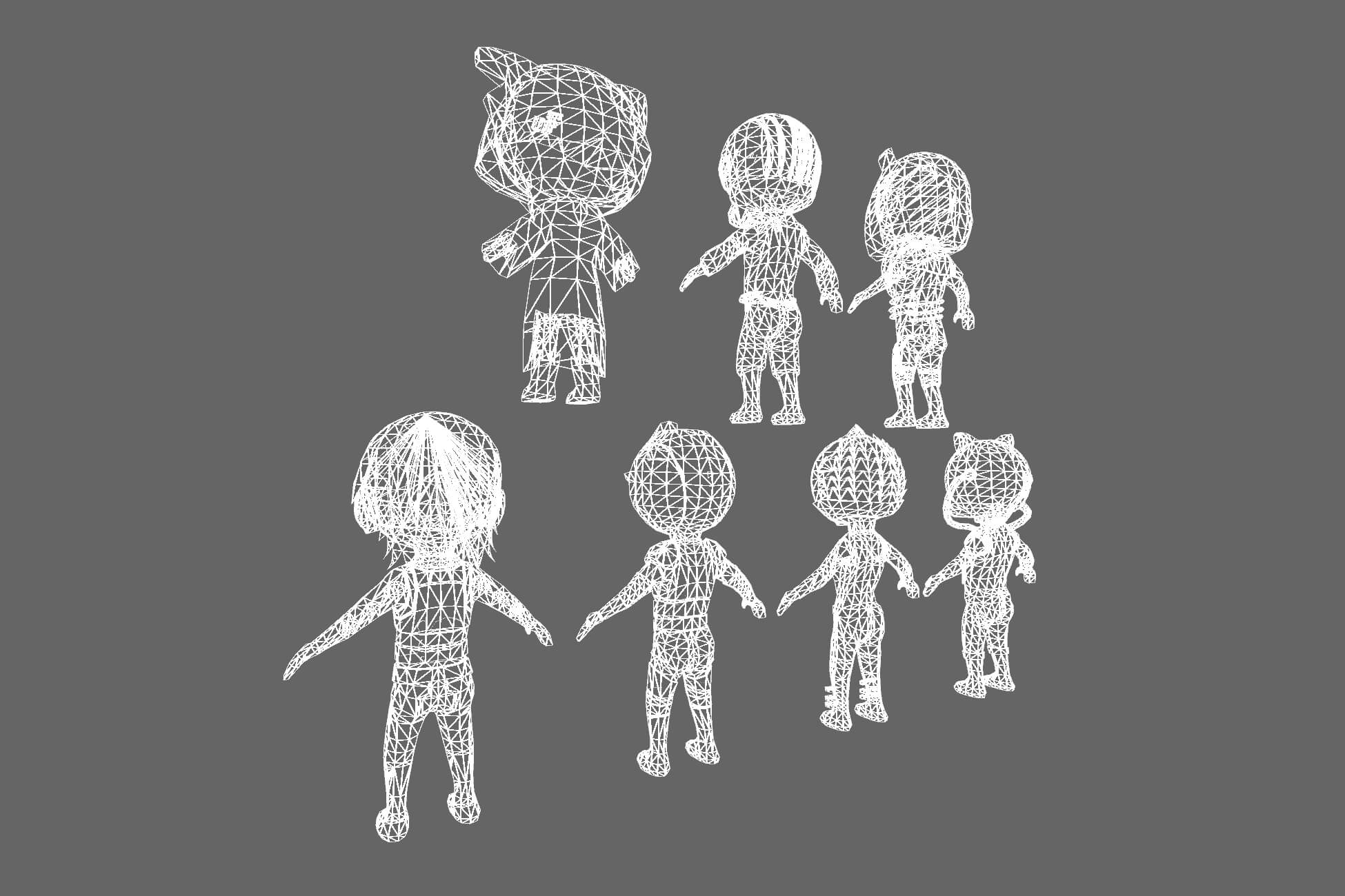 Low Poly 7 Sci-Fi Heros - Fantasy Characters Pack 3D Model by Revereel ...