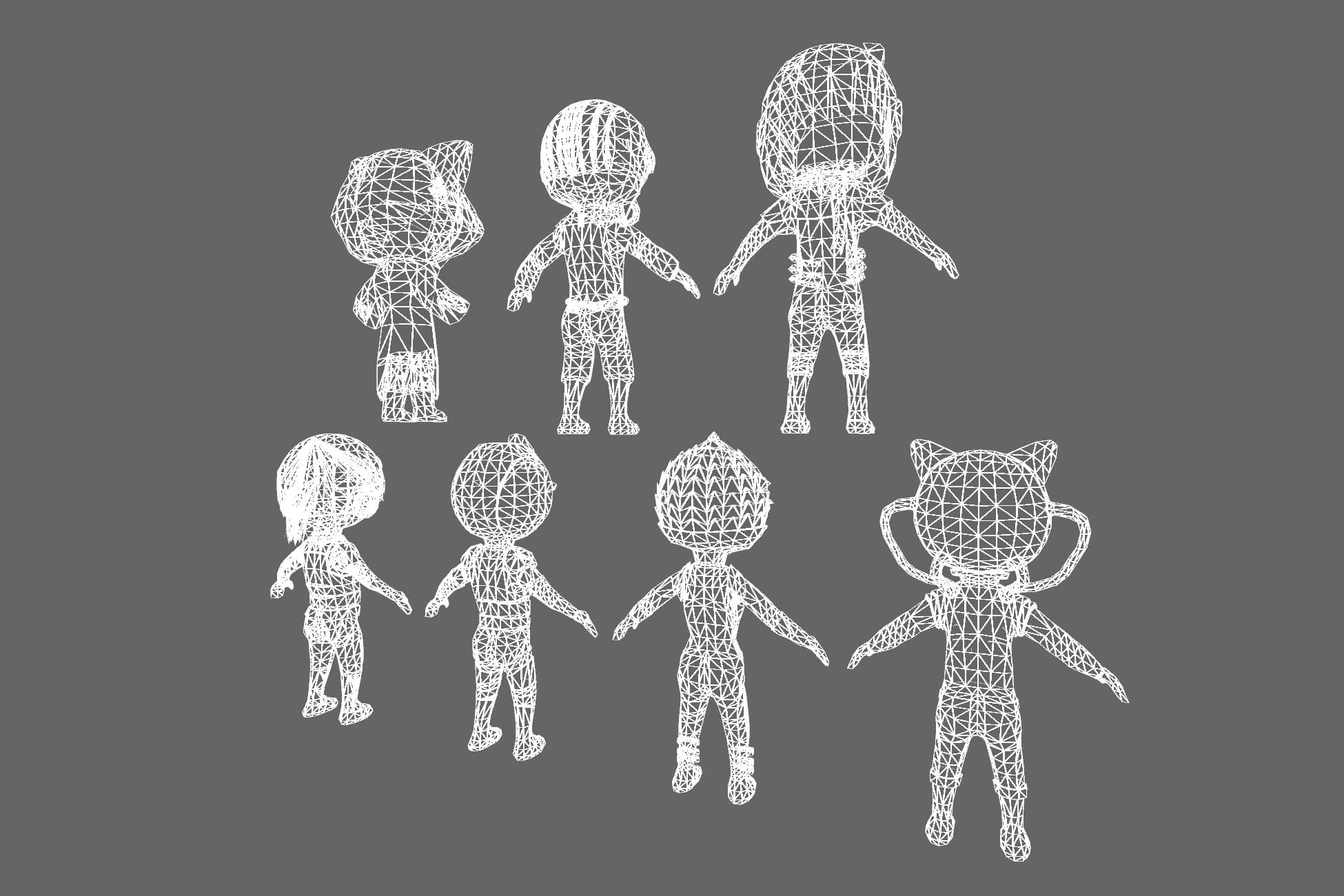 Low Poly 7 Sci-Fi Heros - Fantasy Characters Pack 3D Model by Revereel ...