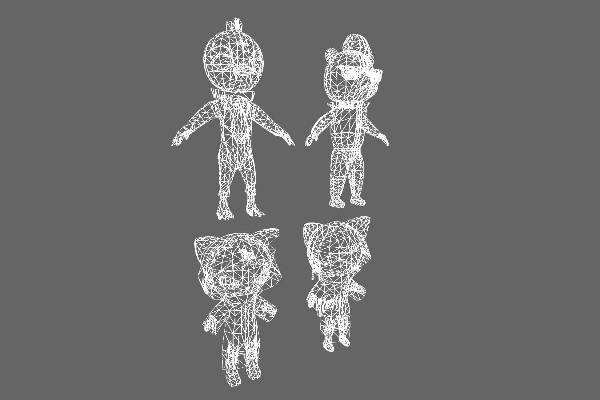 Low Poly 8 Animal Humanoids - Fantasy Characters Pack 3D Model by ...