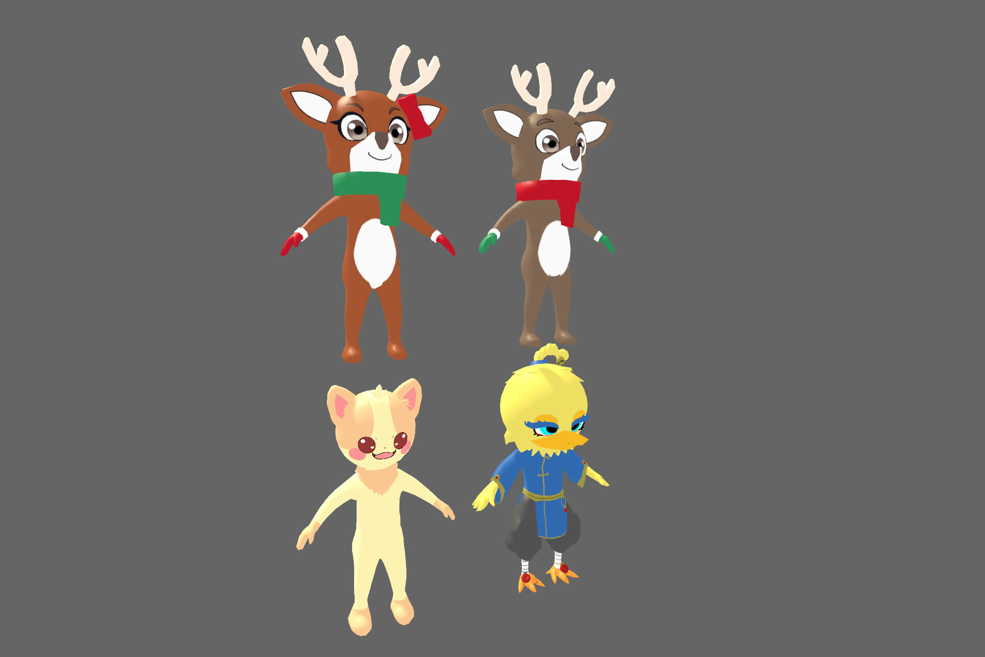 Low Poly 8 Animal Humanoids - Fantasy Characters Pack 3D Model by ...