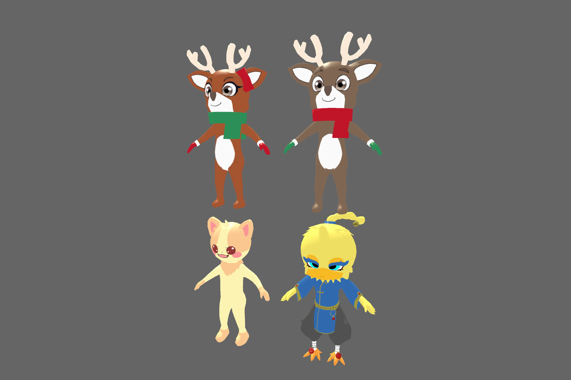 Low Poly 8 Animal Humanoids - Fantasy Characters Pack 3D Model by ...
