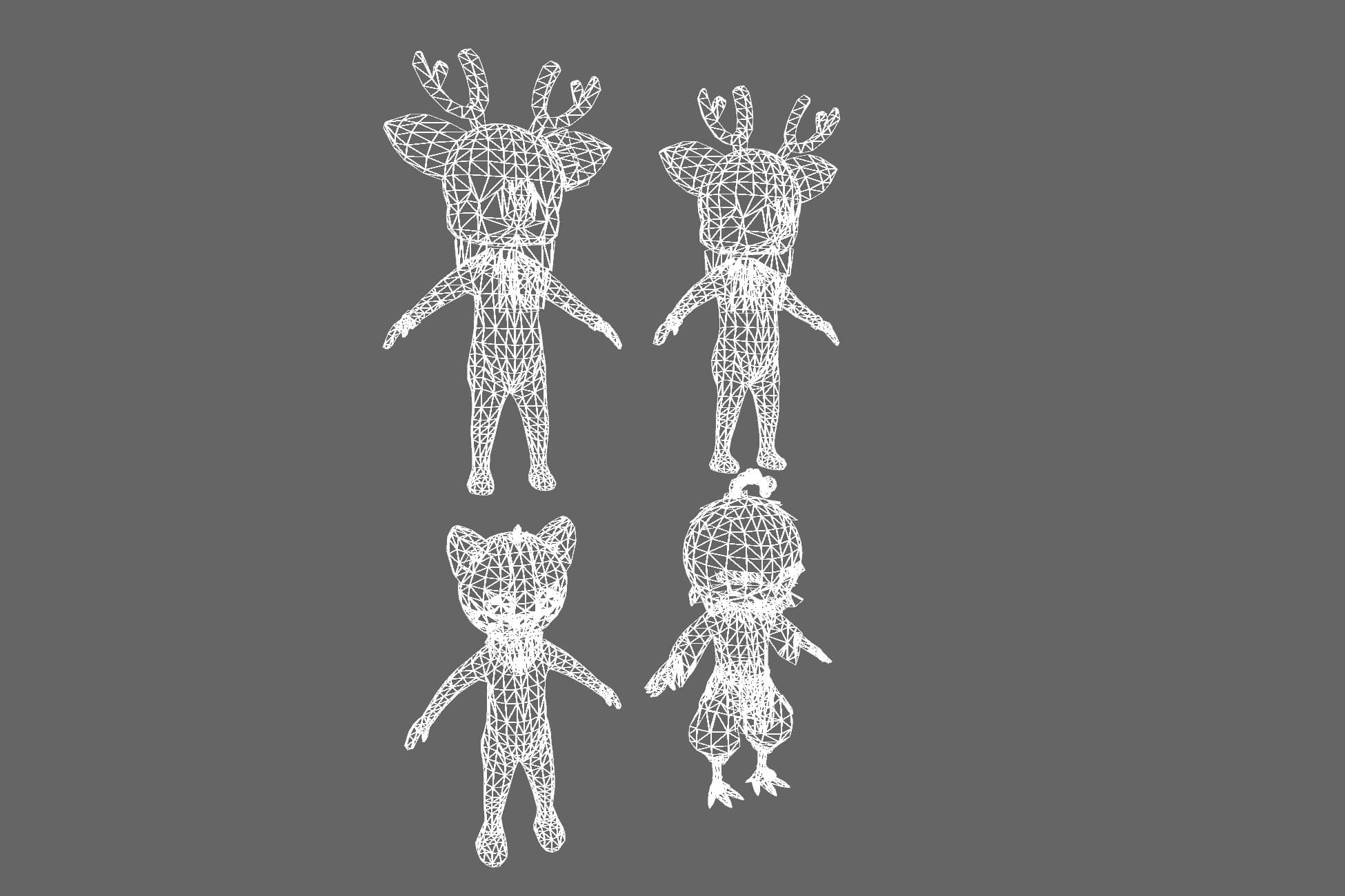 Low Poly 8 Animal Humanoids - Fantasy Characters Pack 3D Model by ...