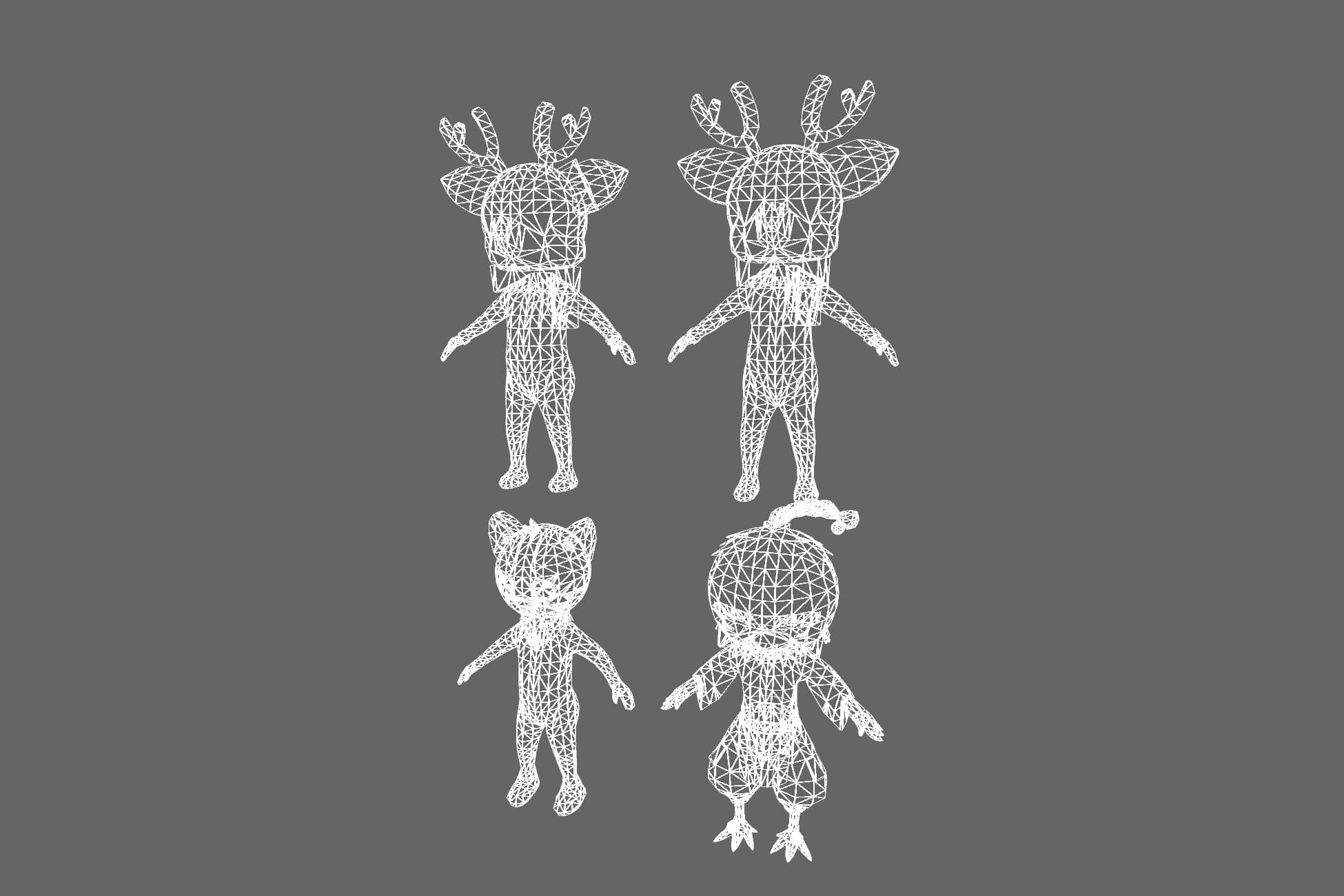 Low Poly 8 Animal Humanoids - Fantasy Characters Pack 3D Model by ...