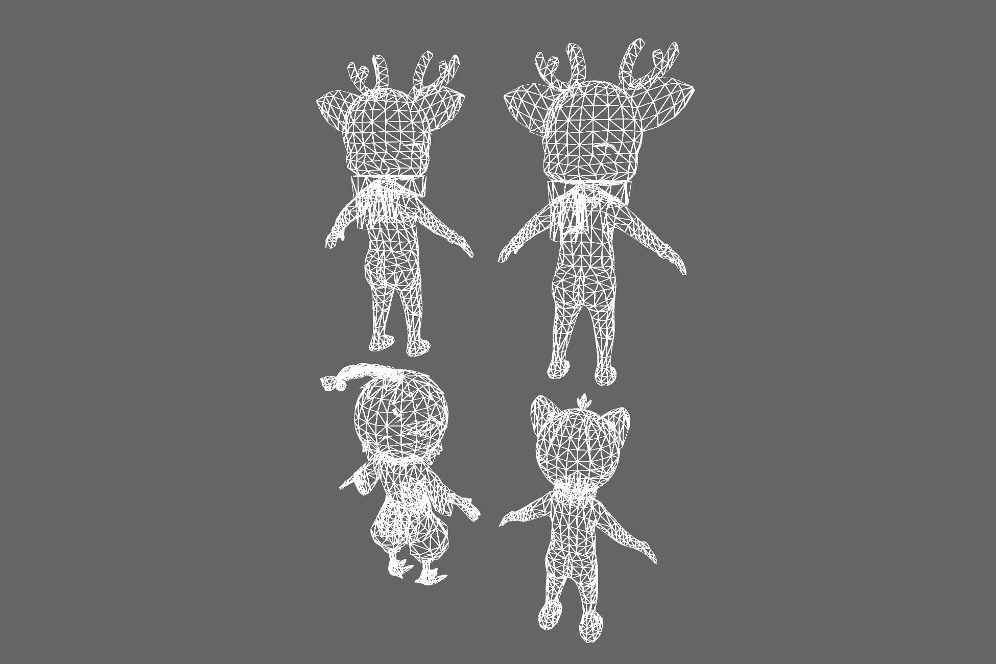 Low Poly 8 Animal Humanoids - Fantasy Characters Pack 3D Model by ...