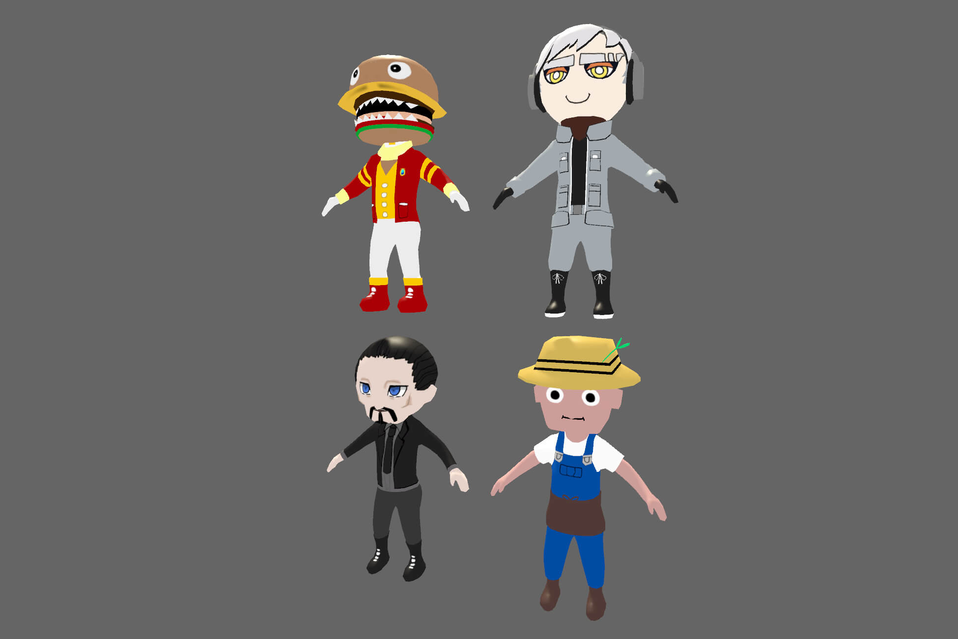 Low Poly 8 Profession - Fantasy Characters Pack 3D Model by Revereel Studio
