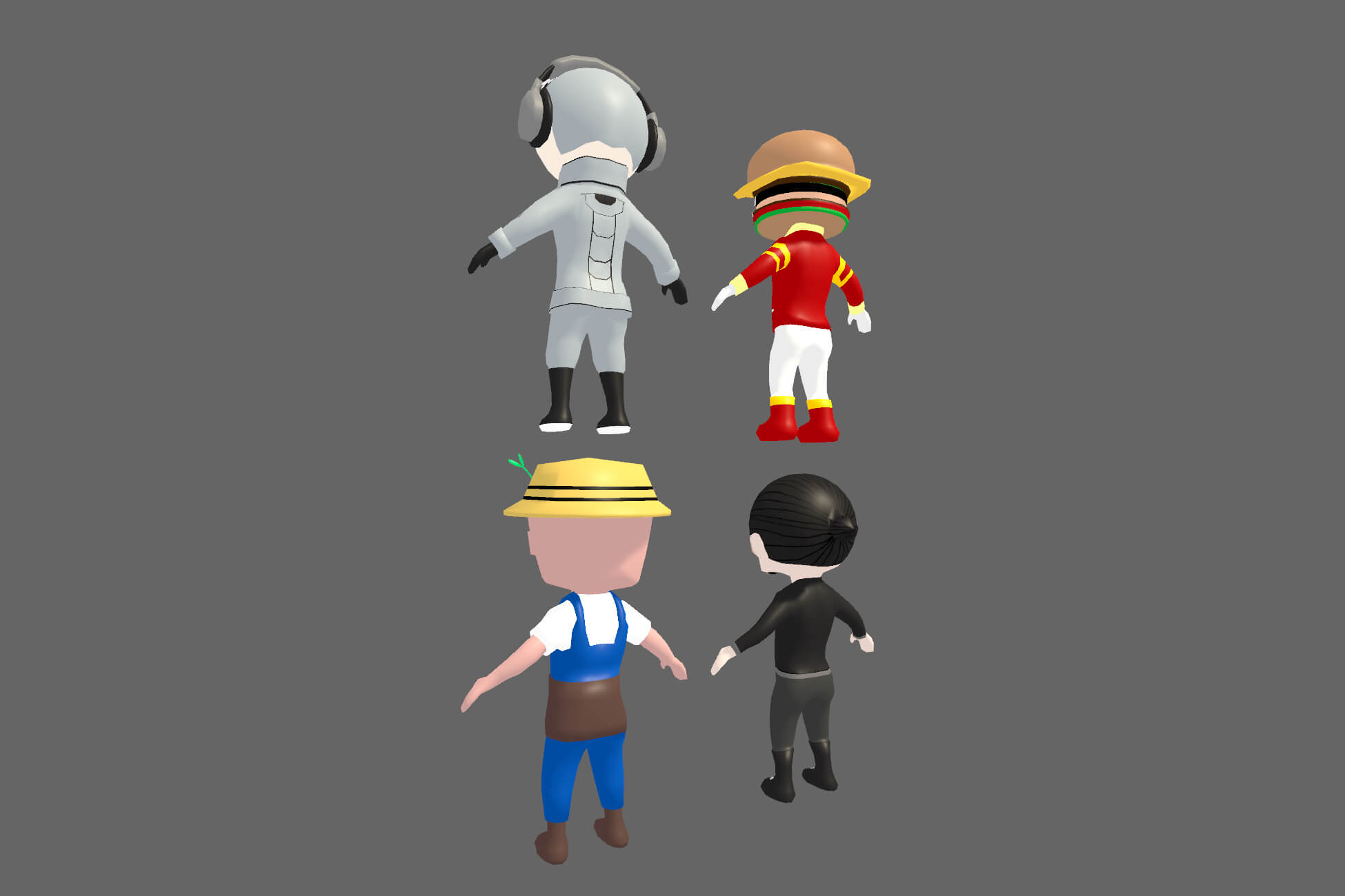 Low Poly 8 Profession - Fantasy Characters Pack 3D Model by Revereel Studio
