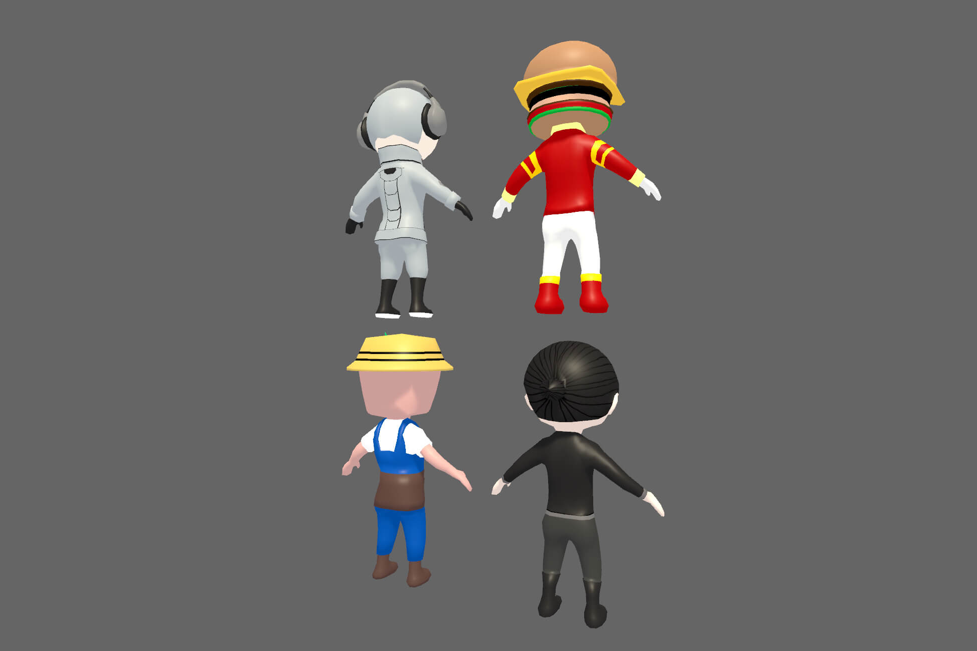 Low Poly 8 Profession - Fantasy Characters Pack 3D Model by Revereel Studio