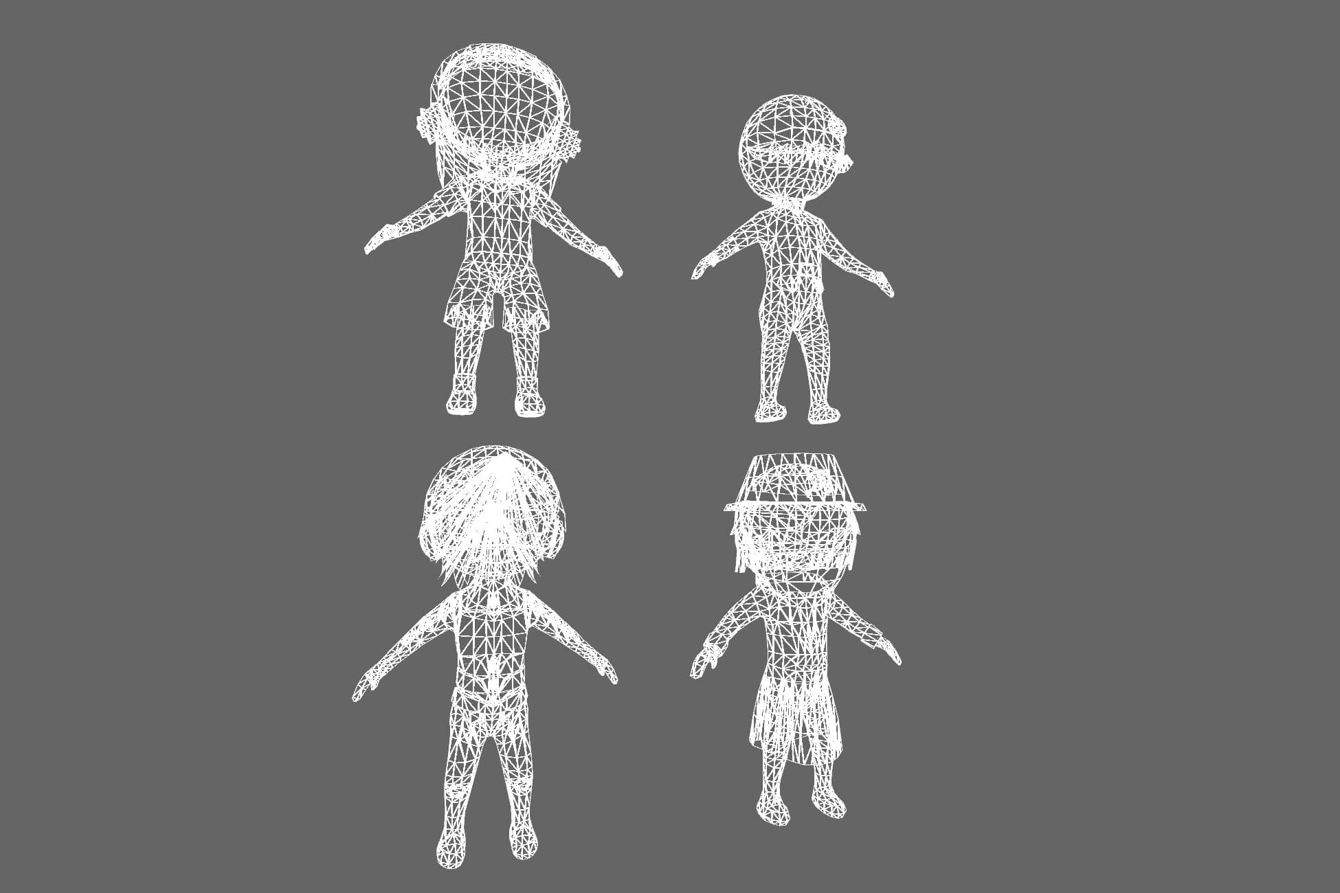 Low Poly 8 Profession - Fantasy Characters Pack 3D Model by Revereel Studio