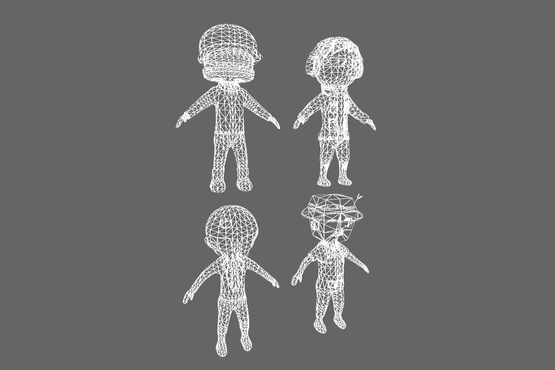 Low Poly 8 Profession - Fantasy Characters Pack 3D Model by Revereel Studio