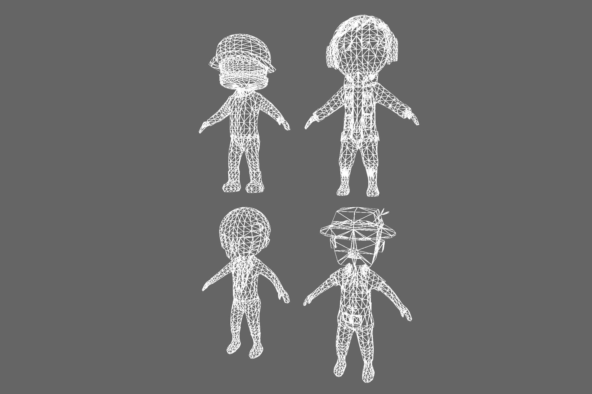 Low Poly 8 Profession - Fantasy Characters Pack 3D Model by Revereel Studio