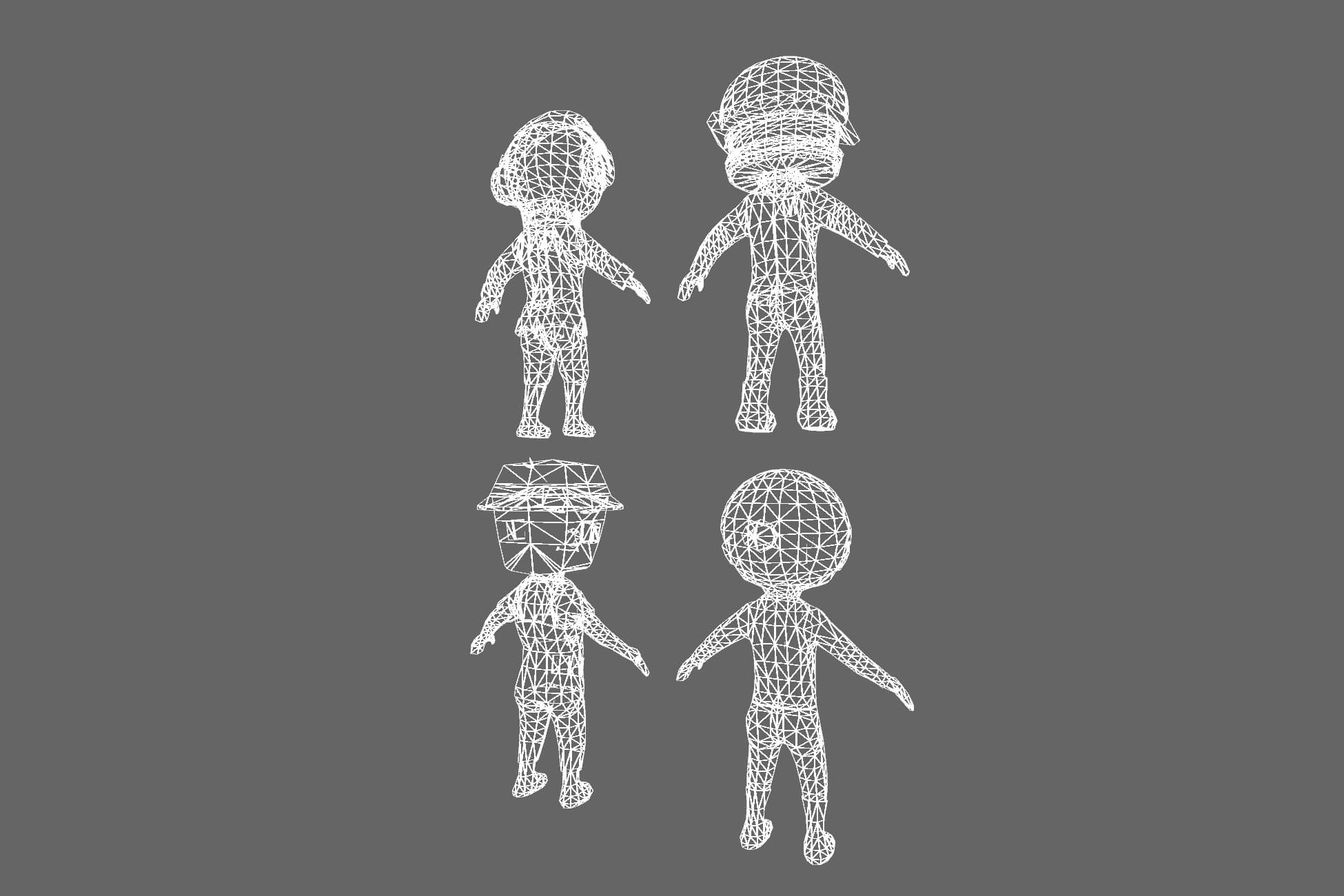 Low Poly 8 Profession - Fantasy Characters Pack 3D Model by Revereel Studio