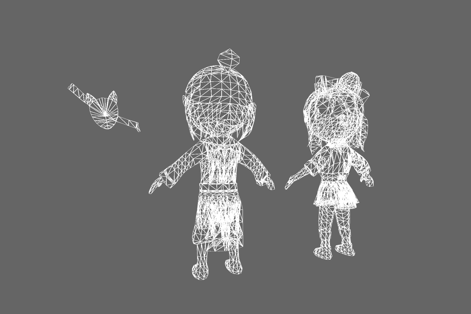 Low Poly Asia Boy and Girl - Fantasy Characters Pack 3D Model by ...