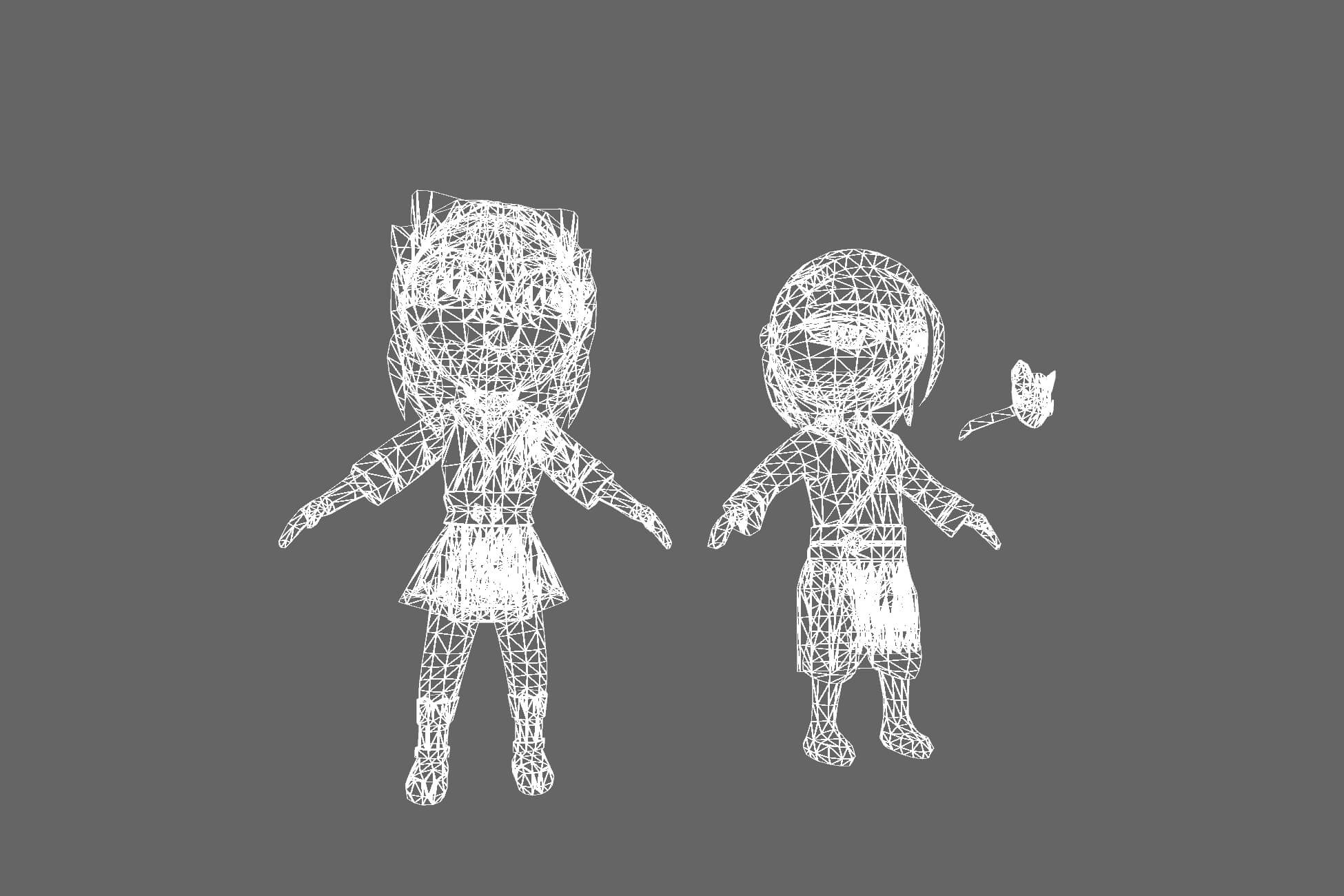 Low Poly Asia Boy and Girl - Fantasy Characters Pack 3D Model by ...