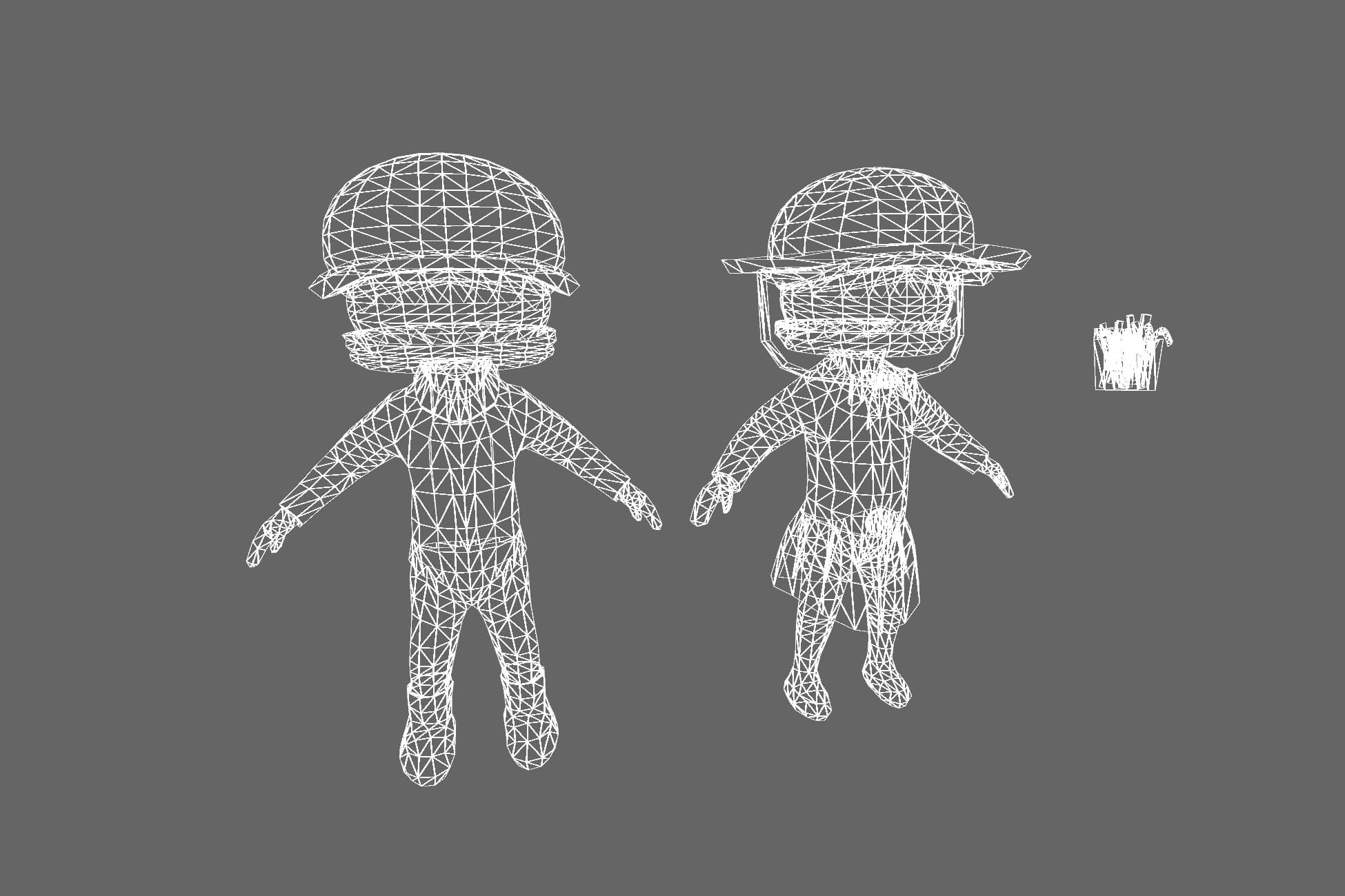 Low Poly Burger Humanoid - Fantasy Characters Pack 3D Model by Revereel ...