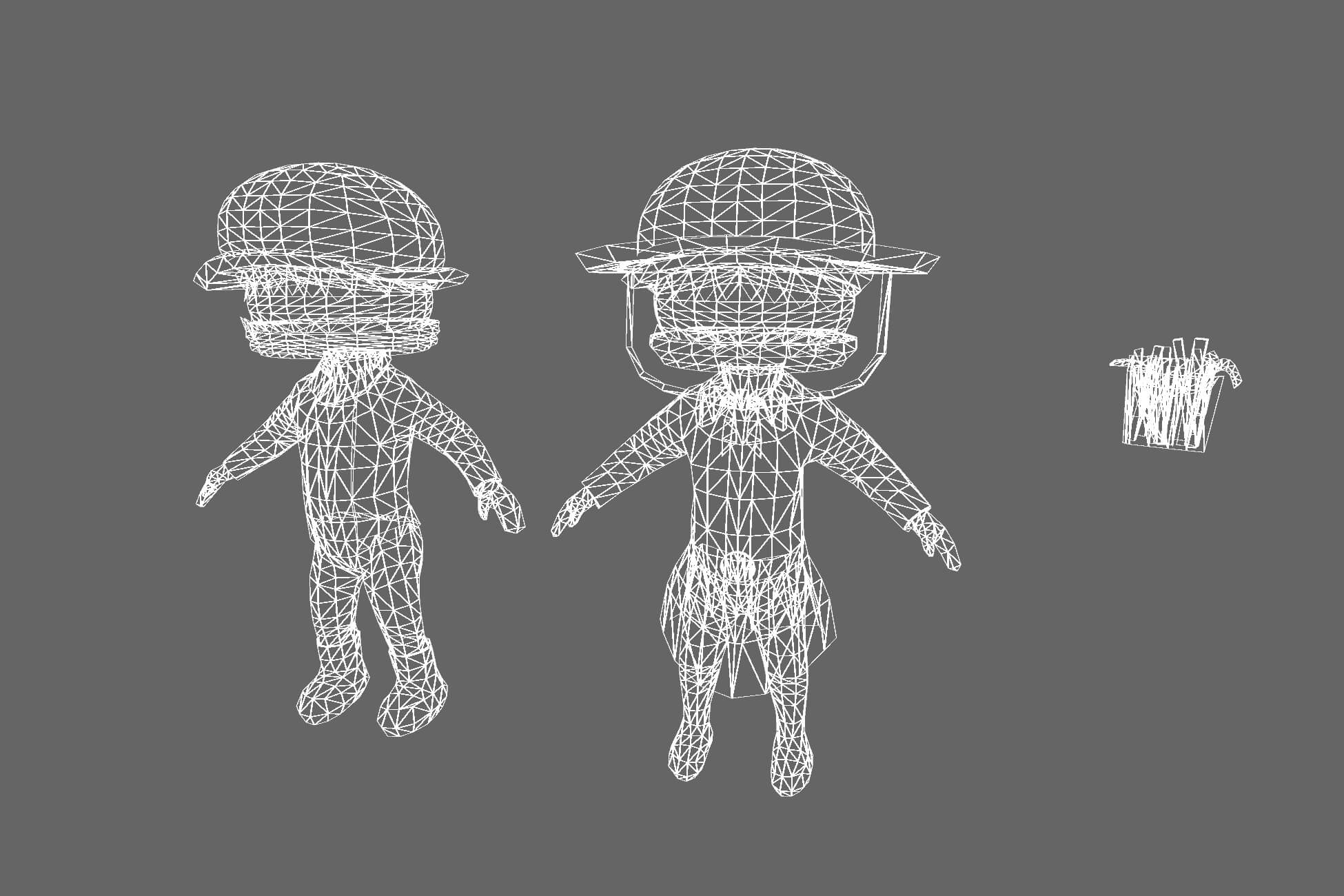 Low Poly Burger Humanoid - Fantasy Characters Pack 3D Model by Revereel ...