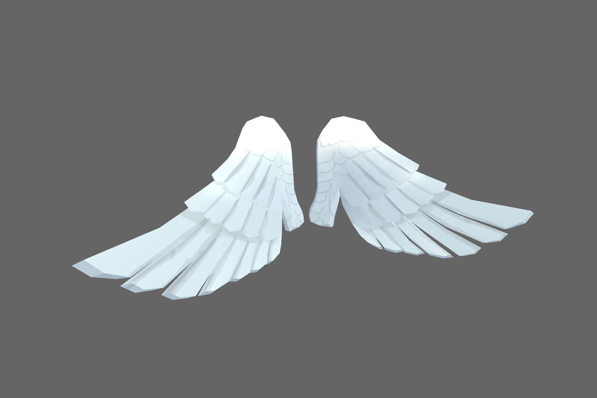 Low Poly Casual Angel Wing - Free 3D Model by Revereel Studio
