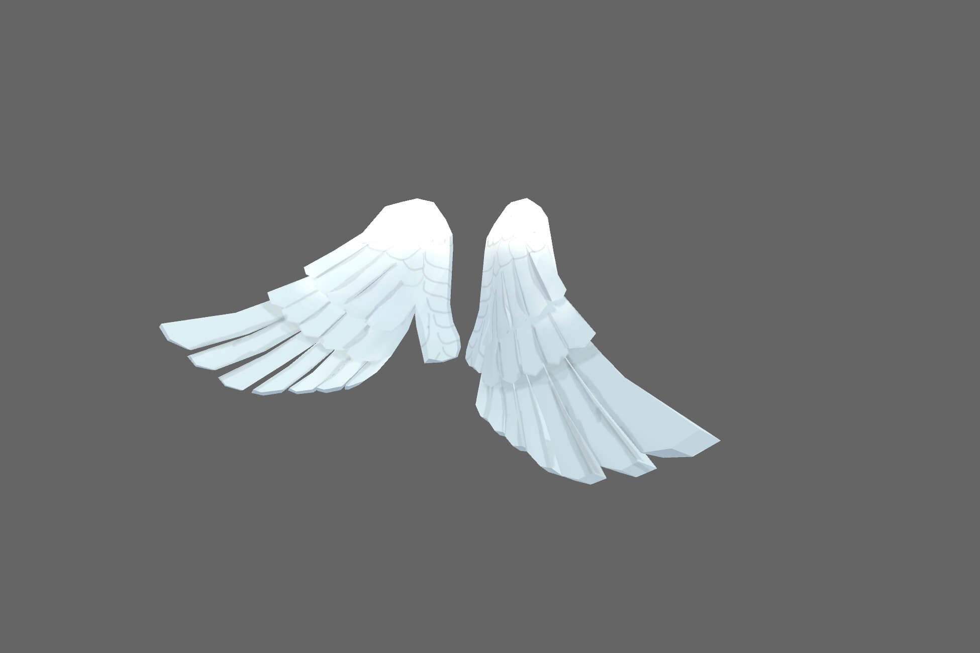 Low Poly Casual Angel Wing - Free 3D Model by Revereel Studio