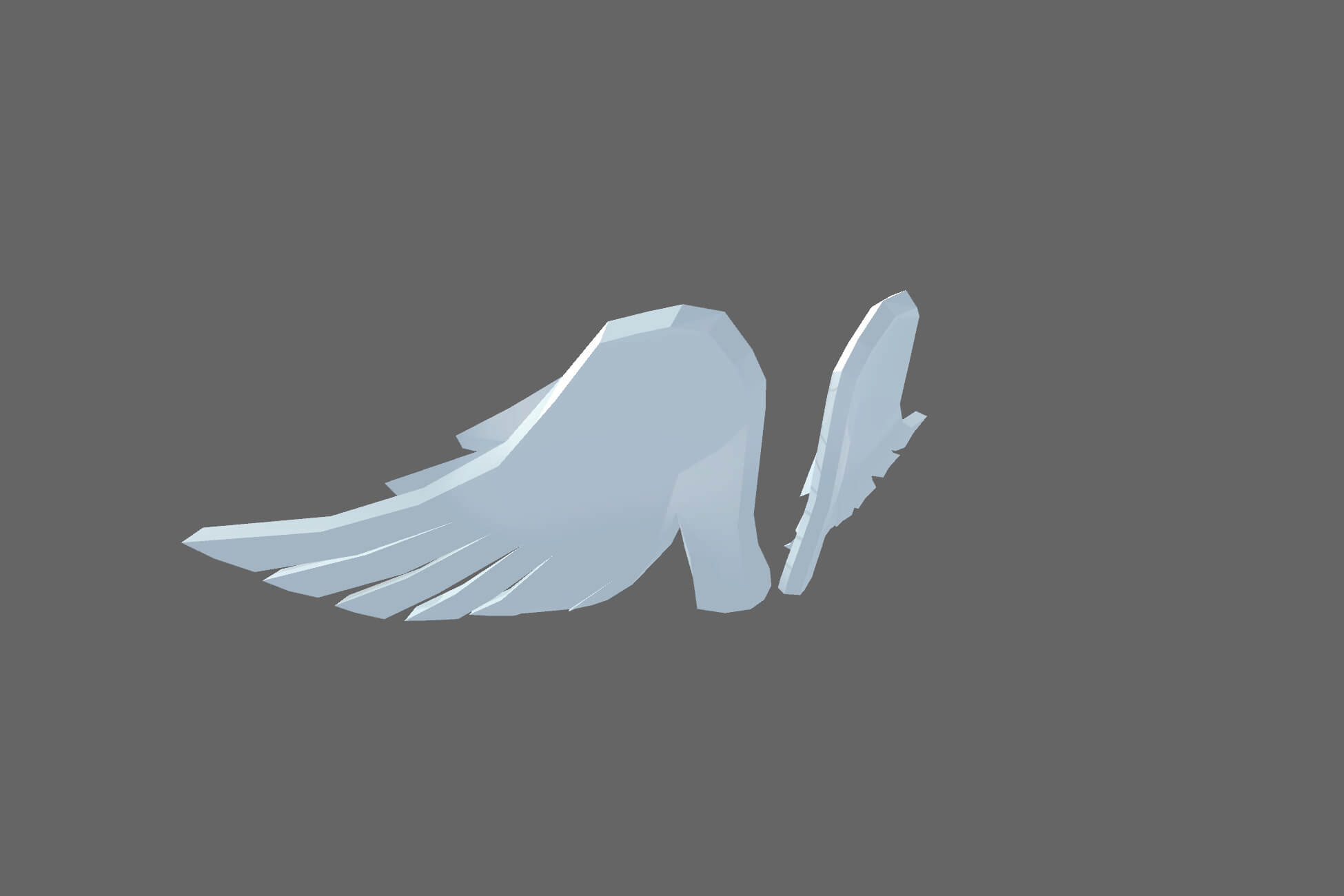 Low Poly Casual Angel Wing - Free 3D Model by Revereel Studio