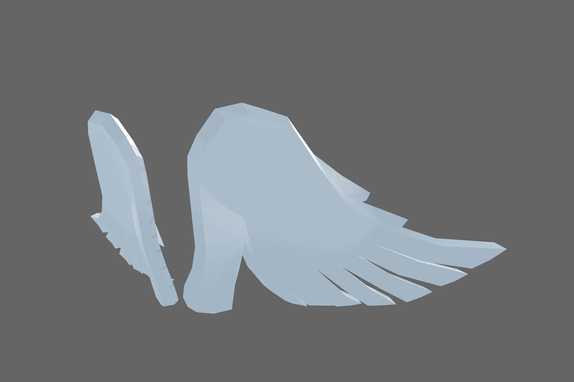 Low Poly Casual Angel Wing - Free 3D Model by Revereel Studio